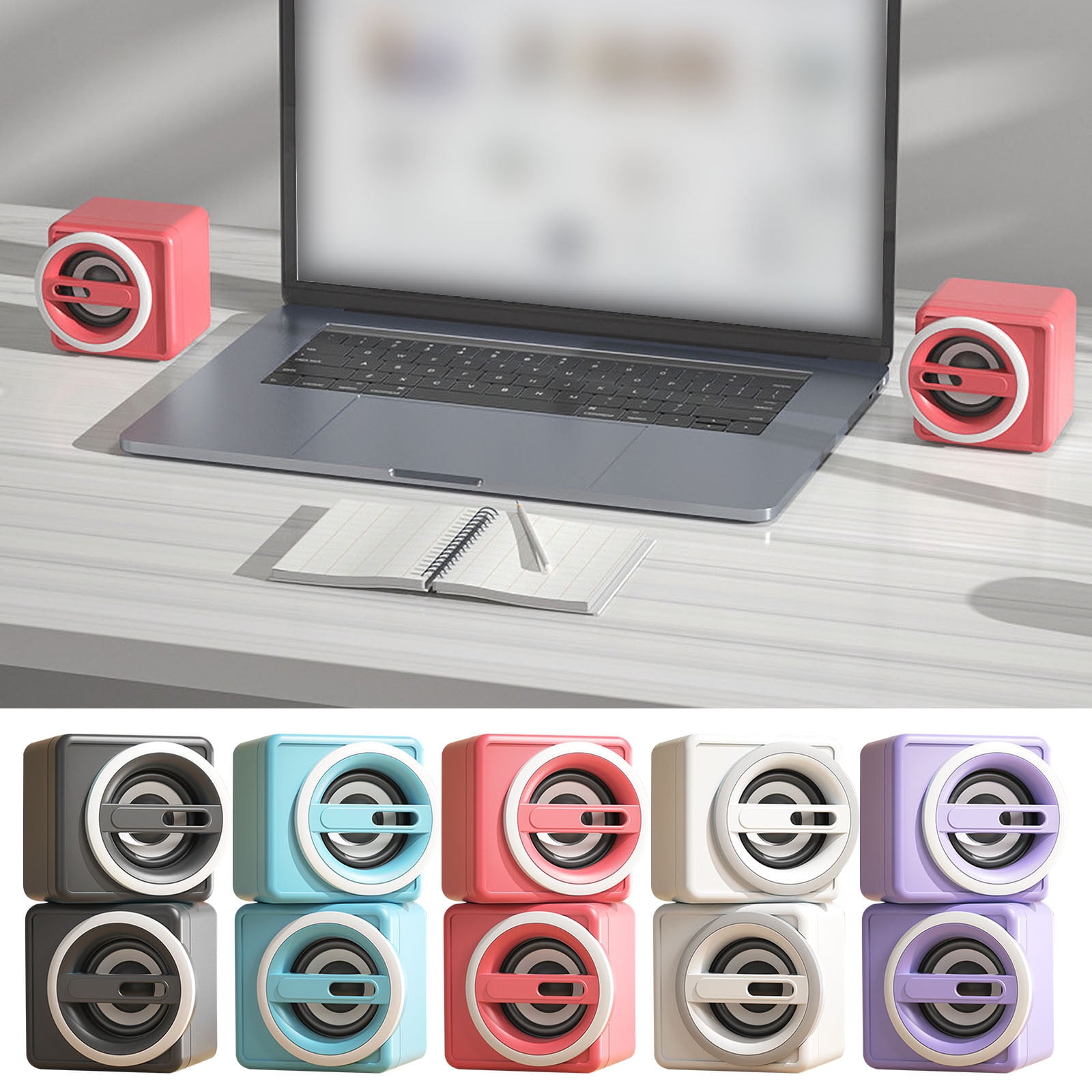 Jacenvly New Portable Bluetooth Speaker Desktop Mini Soundbox Desktop ...