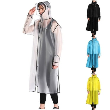 Rain Jacket for Men with Hood and Reflective Strip Waterproof Raincoat ...