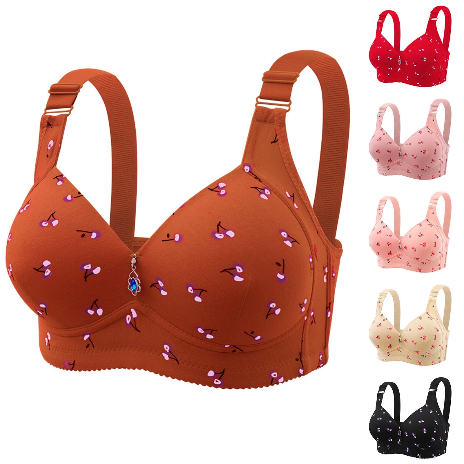 Jacenvly New Sports Bras for Women Lace Embroidered Glossy Comfortable ...