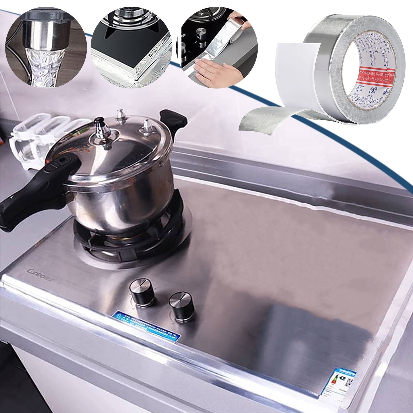 Jacenvly New Wall Decor Aluminum Foil Tape Heat Kitchen Stove Sink ...