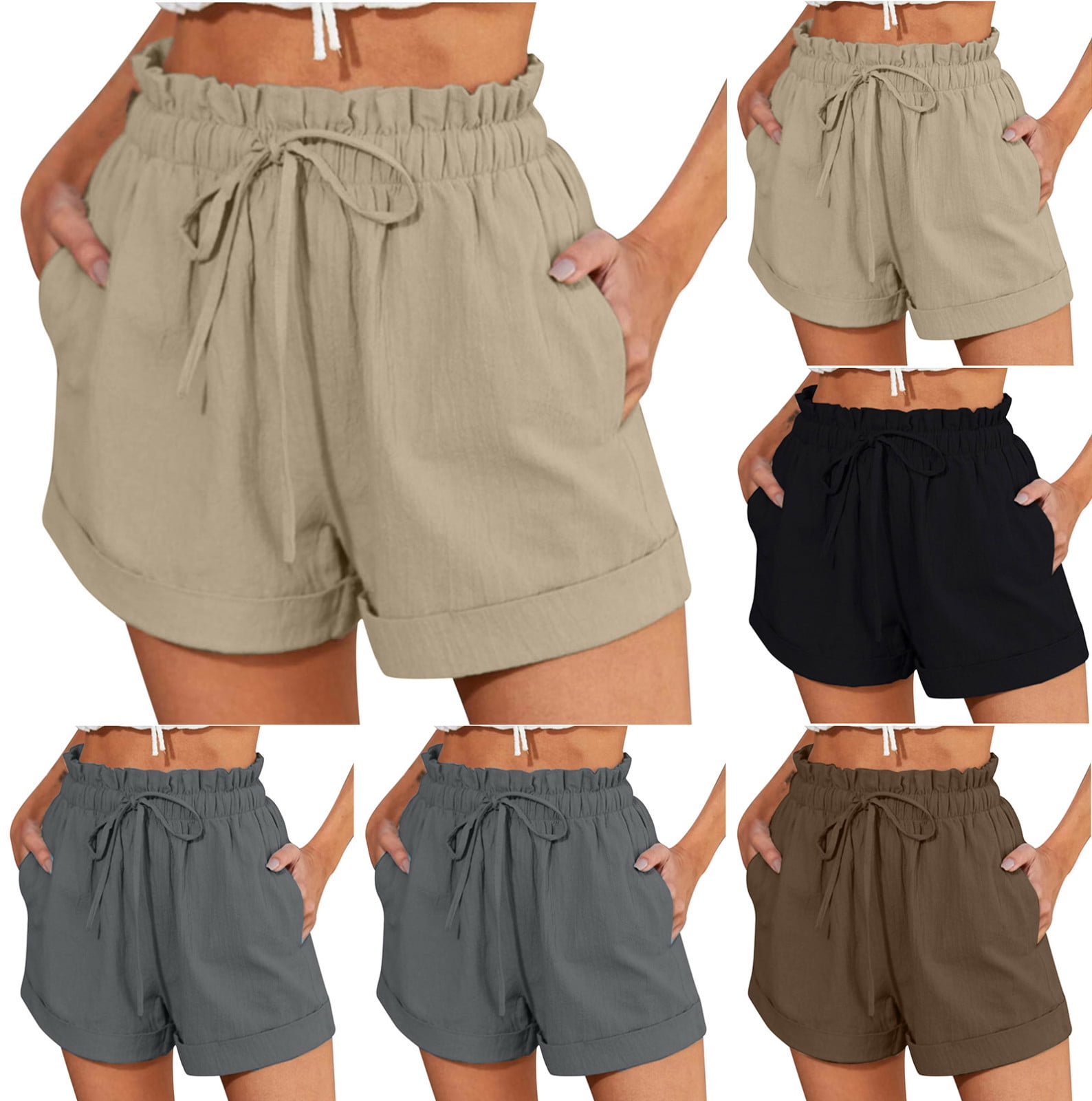 Jacenvly New Yoga Shorts for Women Lightweight Shorts Casual Short ...
