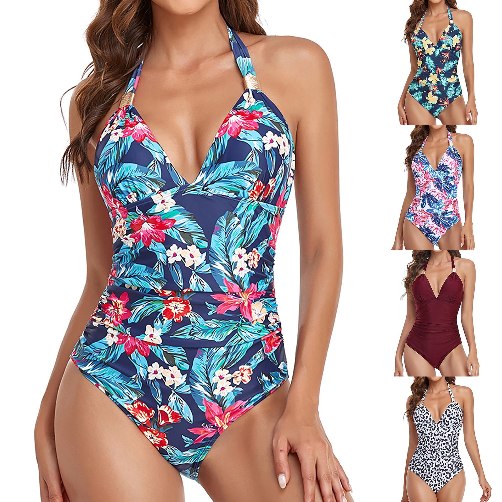 Jacenvly One Piece Swimsuits For Women Modest Clearance Cozy Sleeveless