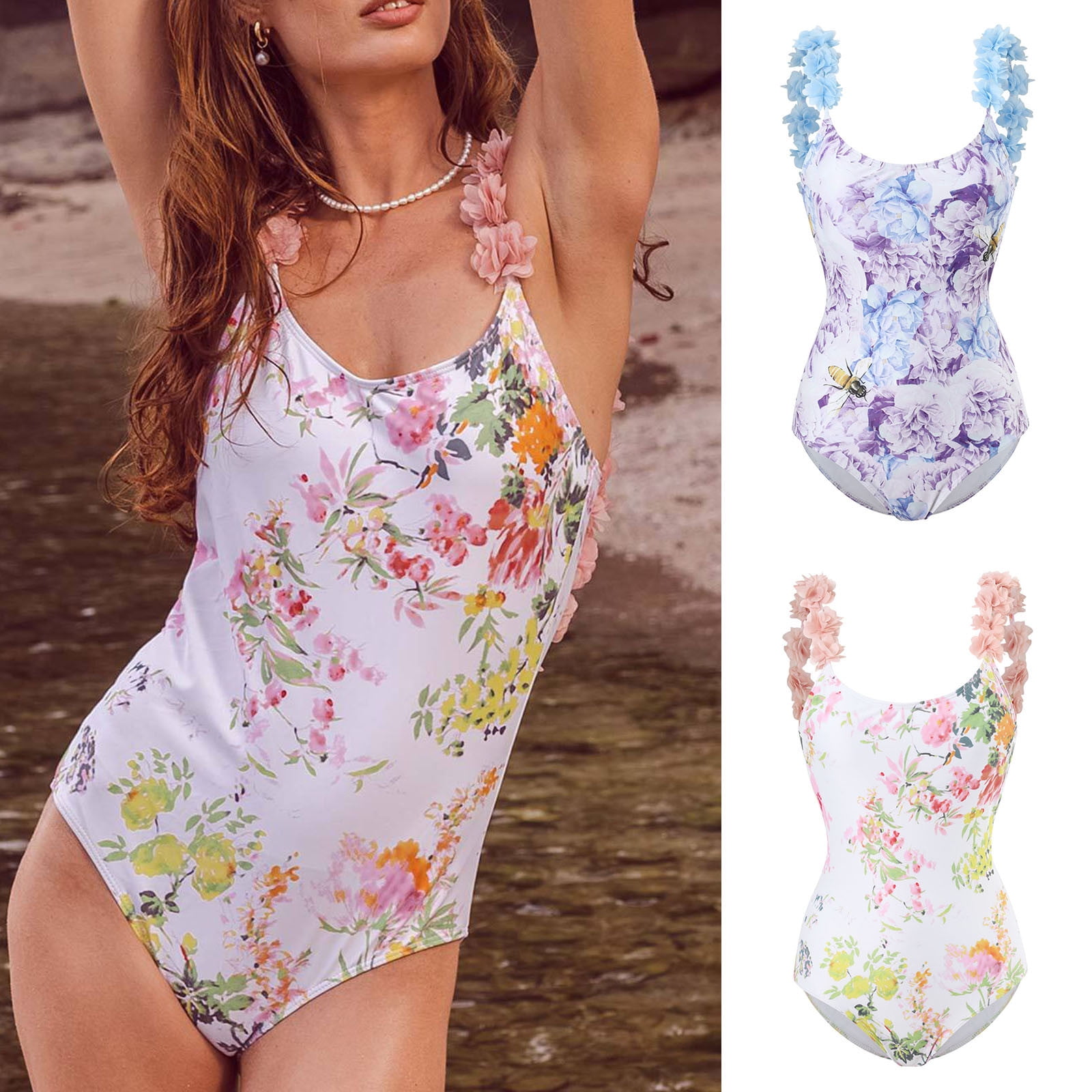 Jacenvly One Piece Swimsuits For Women Modest Clearance Cozy Sleeveless