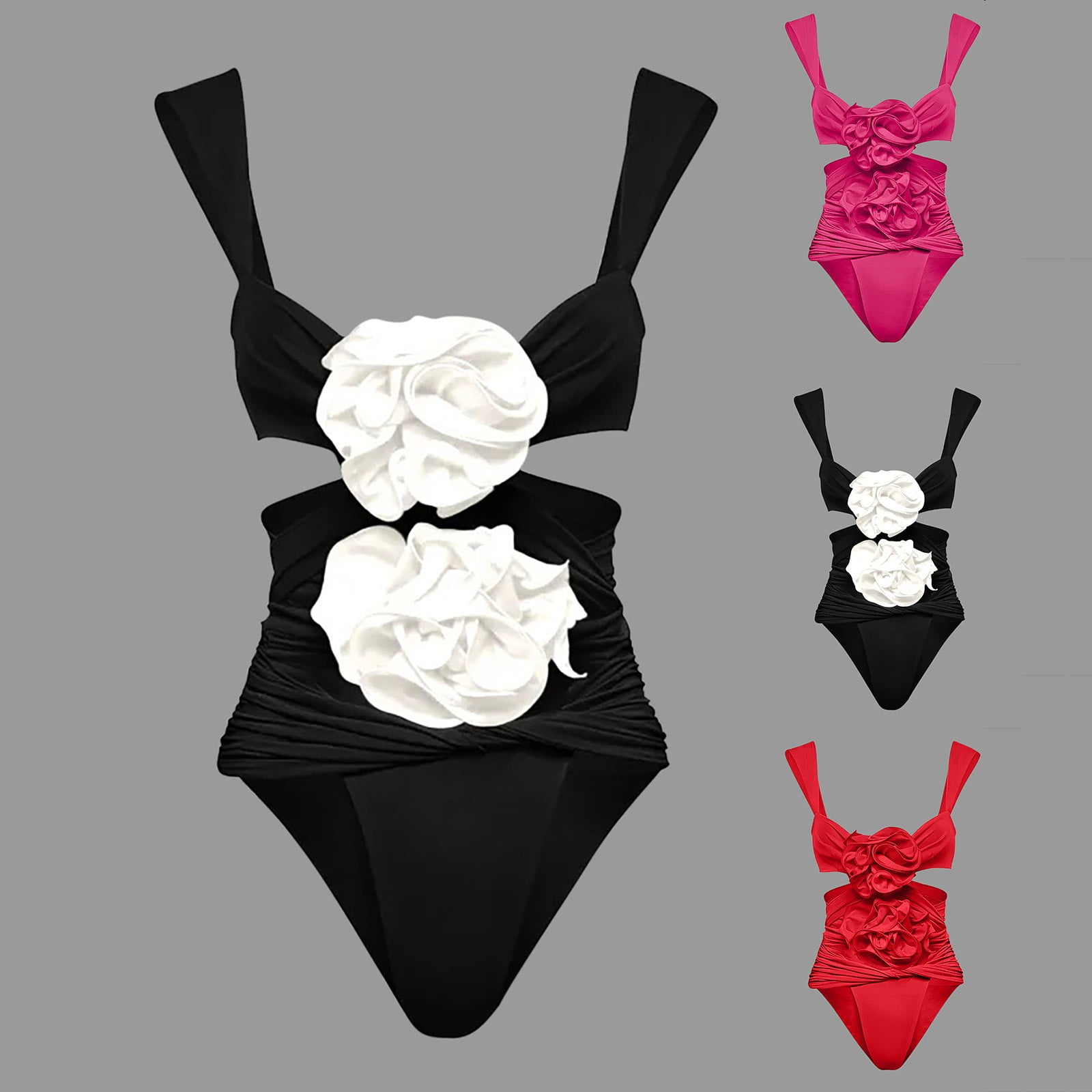 Jacenvly One Piece Swimsuits for Women Plus Size Clearance Casual ...