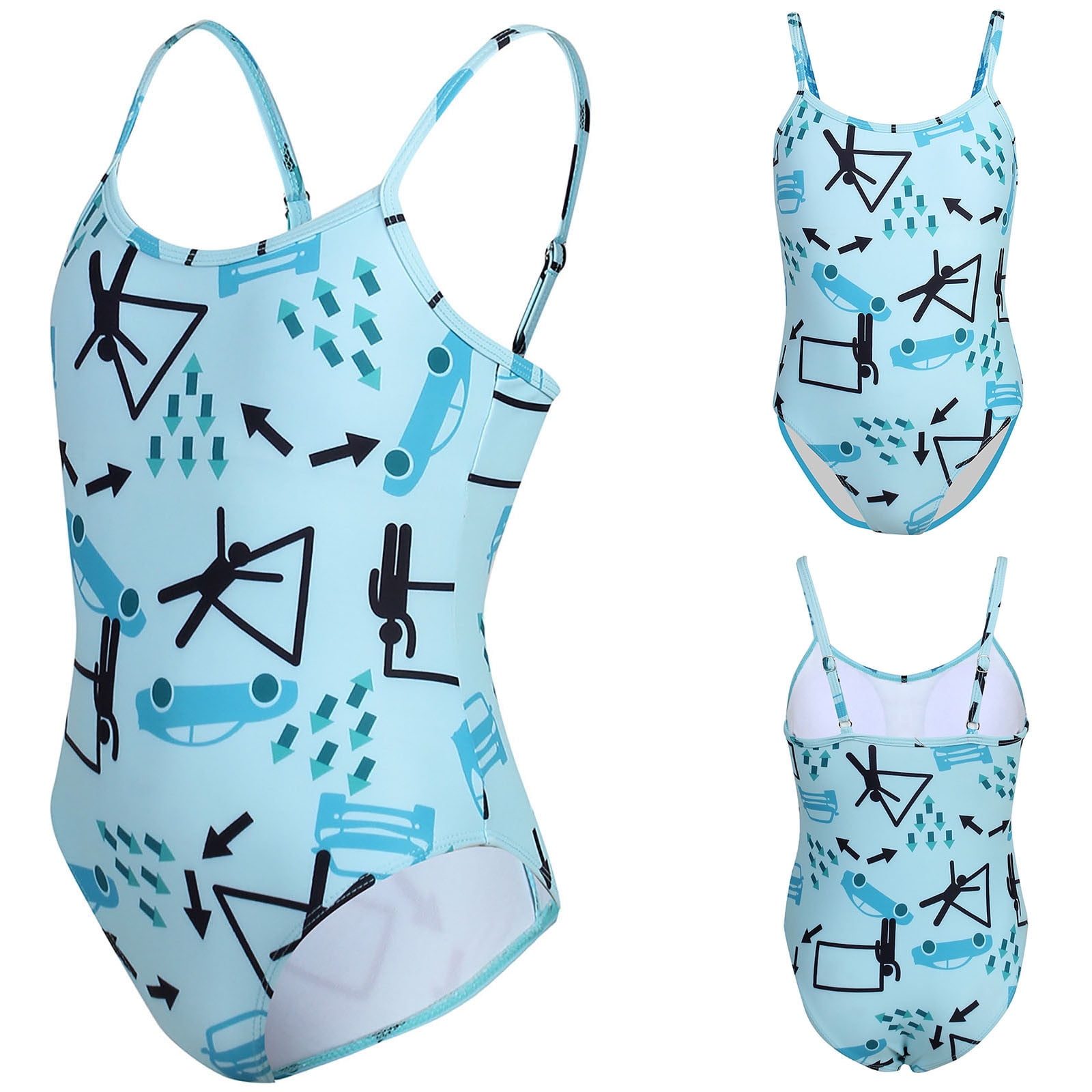 Jacenvly One Piece Swimsuits for Girls Clearance Skin-Friendly Girls ...