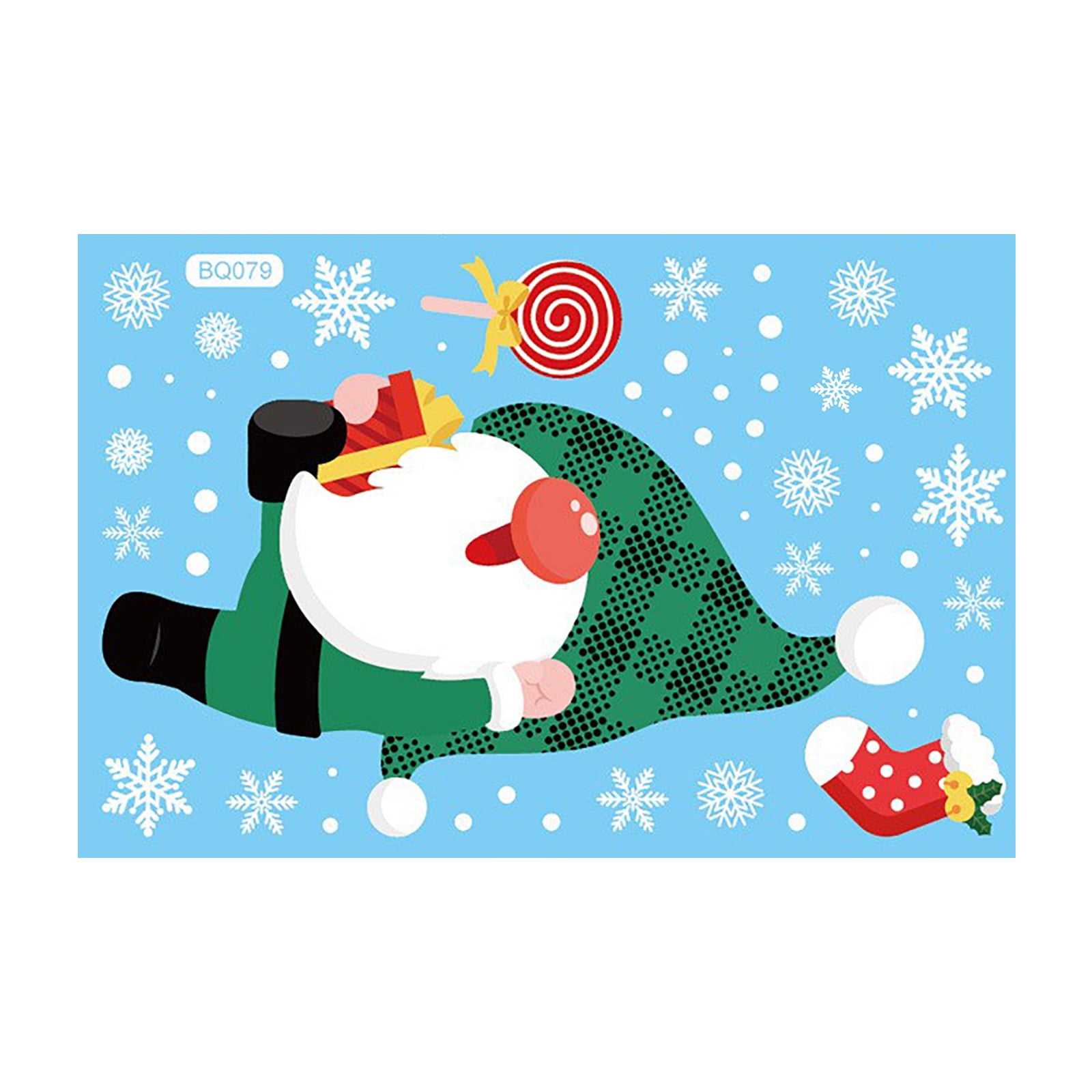 Jacenvly Outdoor Christmas Decorations Santa Claus Rudolph Sticker ...