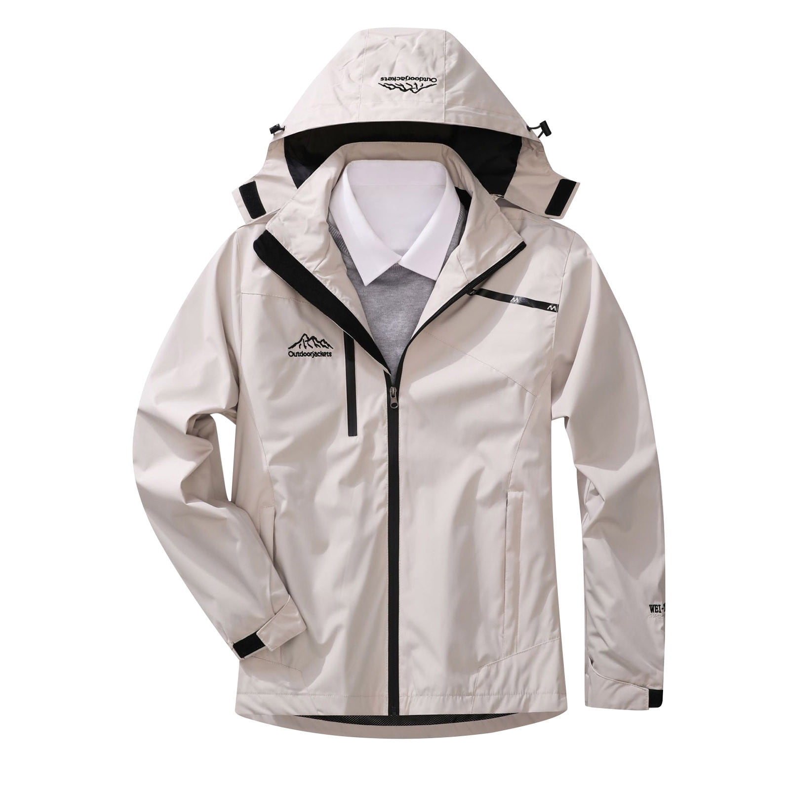 Jacenvly Rain Coat For Women Clearance Waterproof Windproof Drawstring
