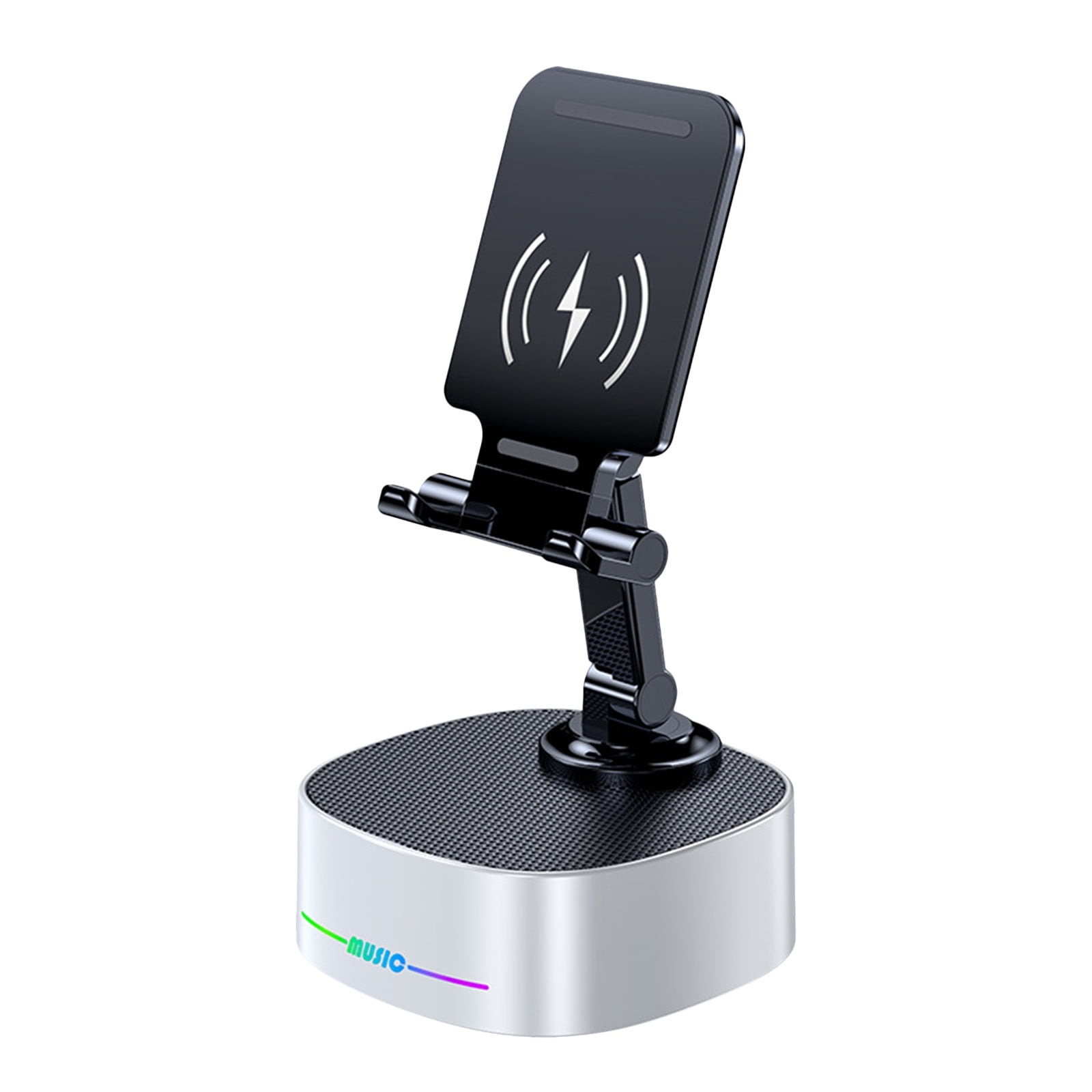 Jacenvly Rgb Light Wireless Charger Mobile Phone Tablet Stand Rotary ...
