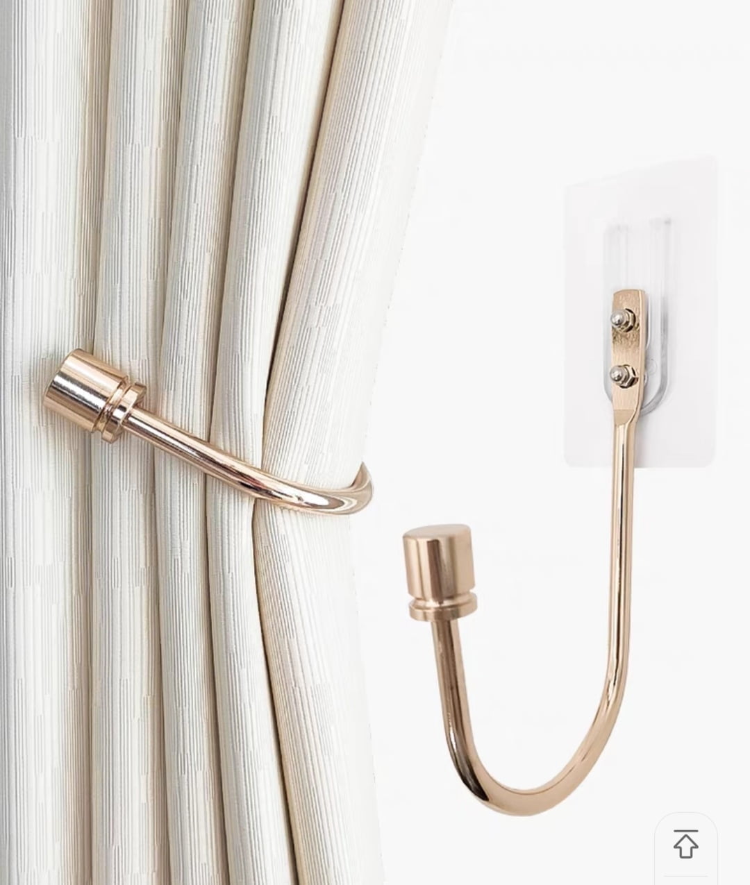 Jacenvly Shower Curtains Fabric Curtain Holdbacks Hook Wall Mounted ...