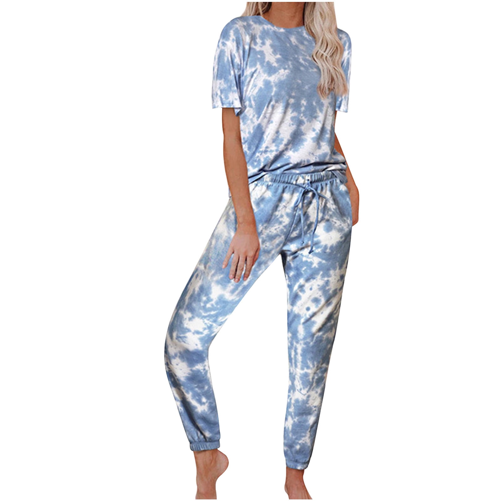 Jacenvly Silk Pajamas for Women Set Clearance Light Breathable Holiday ...