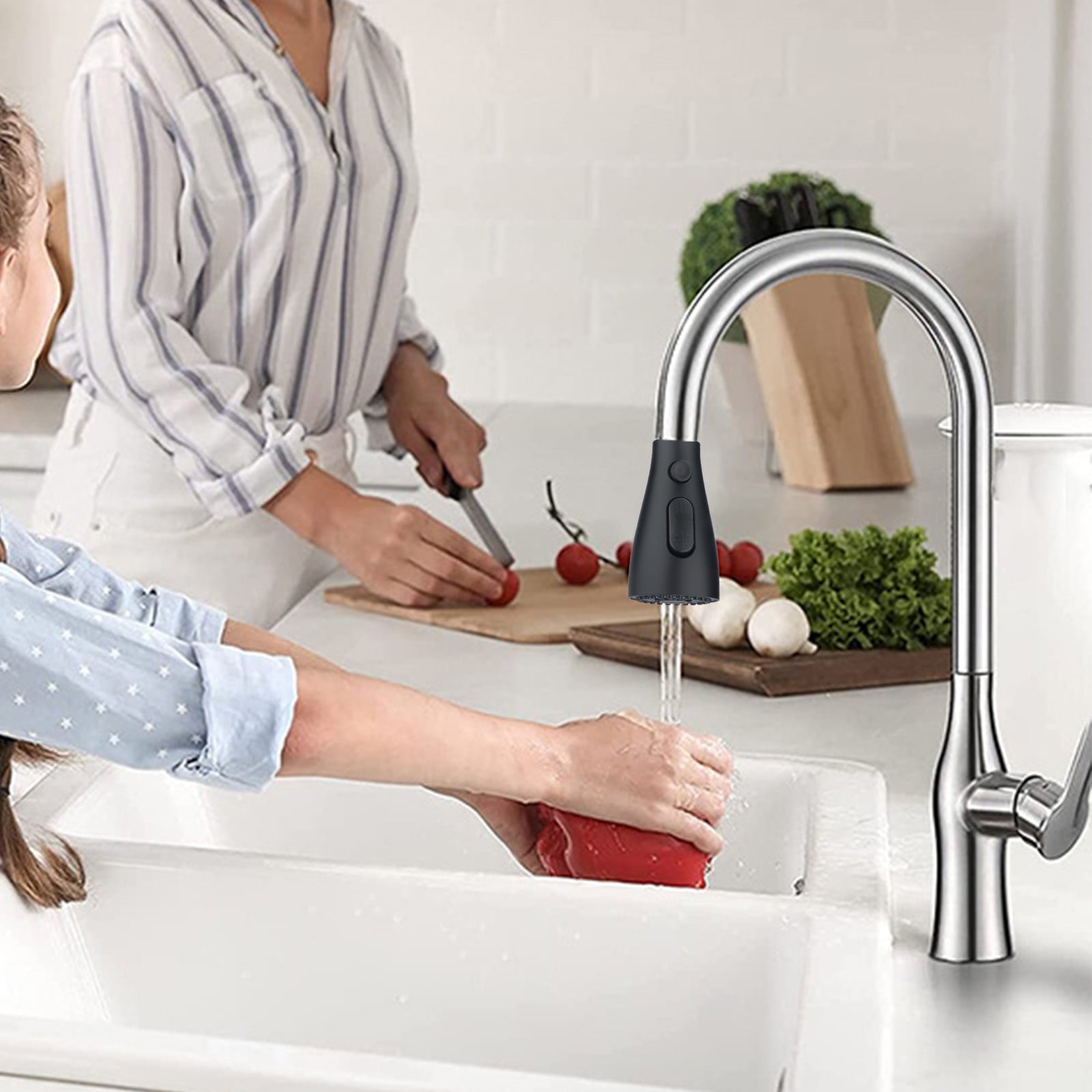 Jacenvly Snowflake Decorations Pull Out Kitchen Tap Shower Head ...