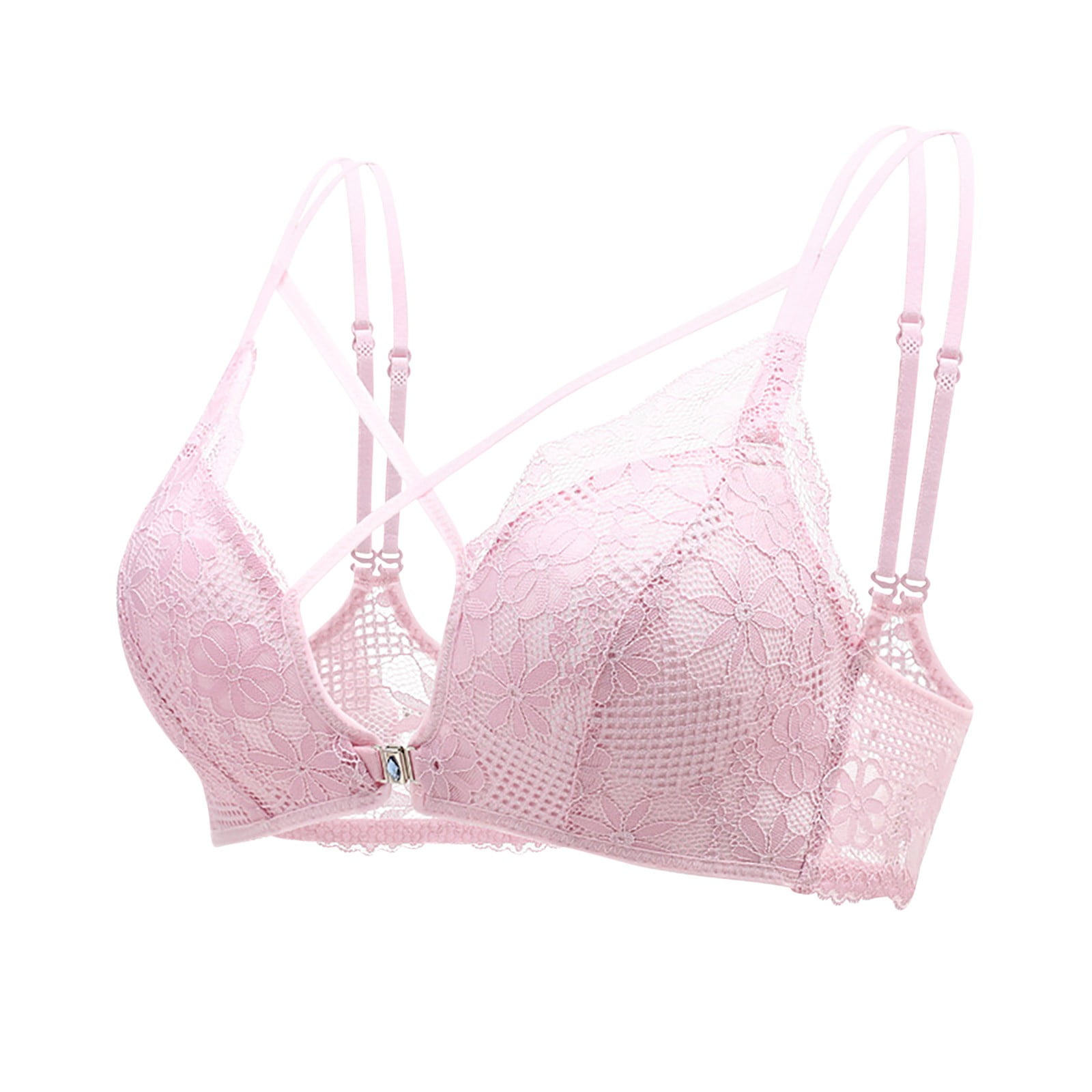 Jacenvly Sports Bras for Women High Support Solid Skin-Friendly Cotton ...