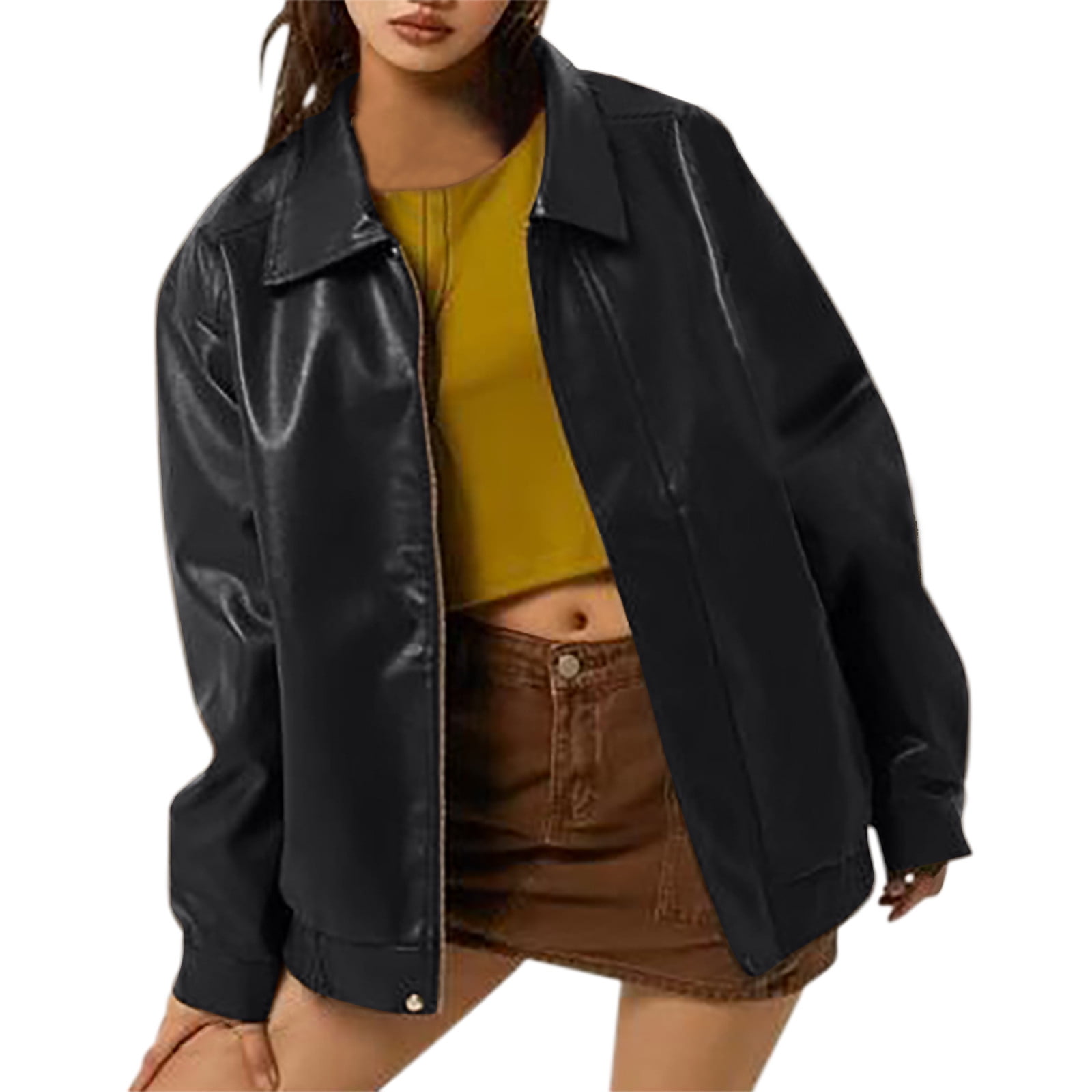 Jacenvly Suit Coat For Women Clearance Lapels Long Sleeve Cropped