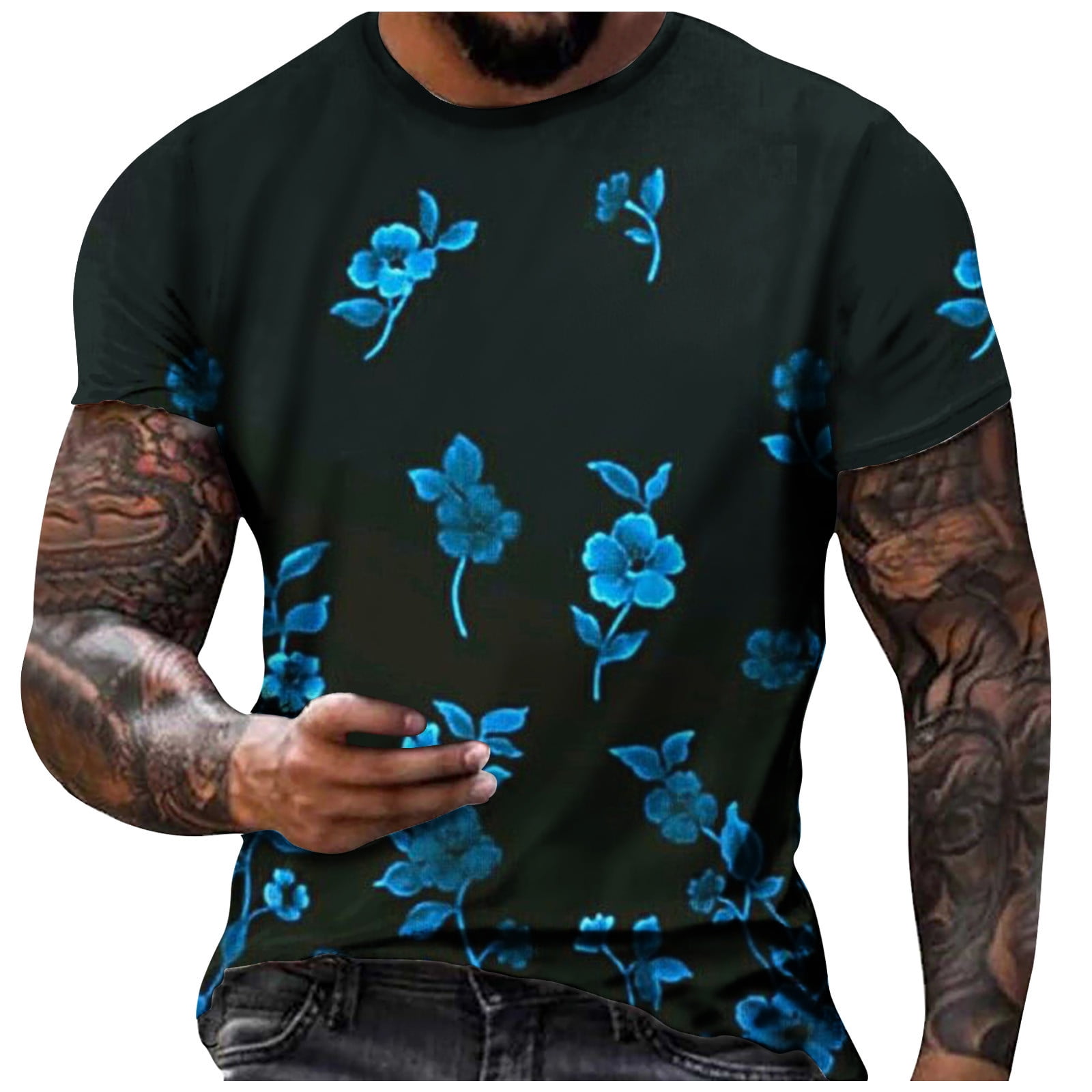 Jacenvly Summer Basic Athletics Shirts for Men Male Casual Fashion ...