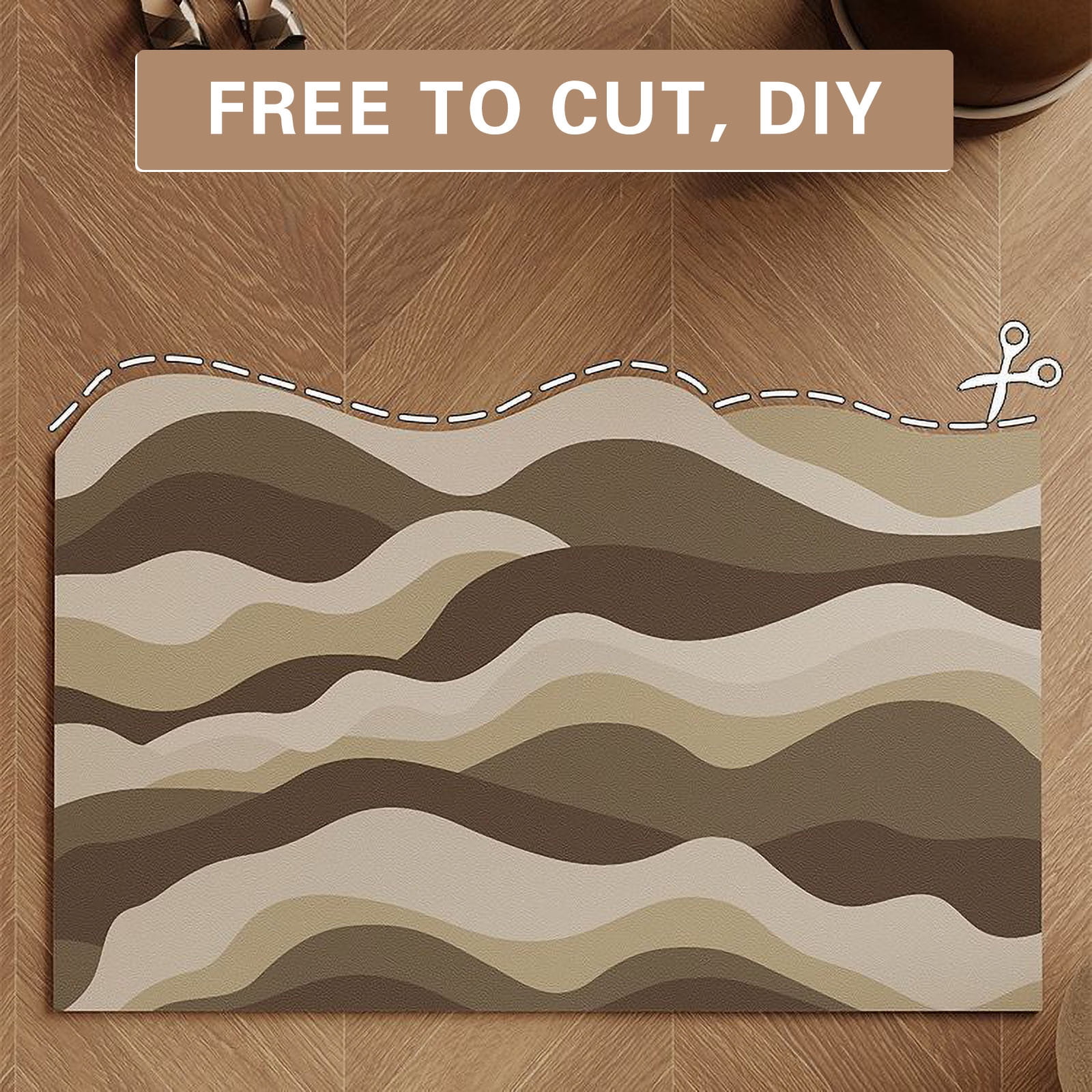 Jacenvly Valentines Day Table Mats Sea Wave Entrance Door Floor Mat ...