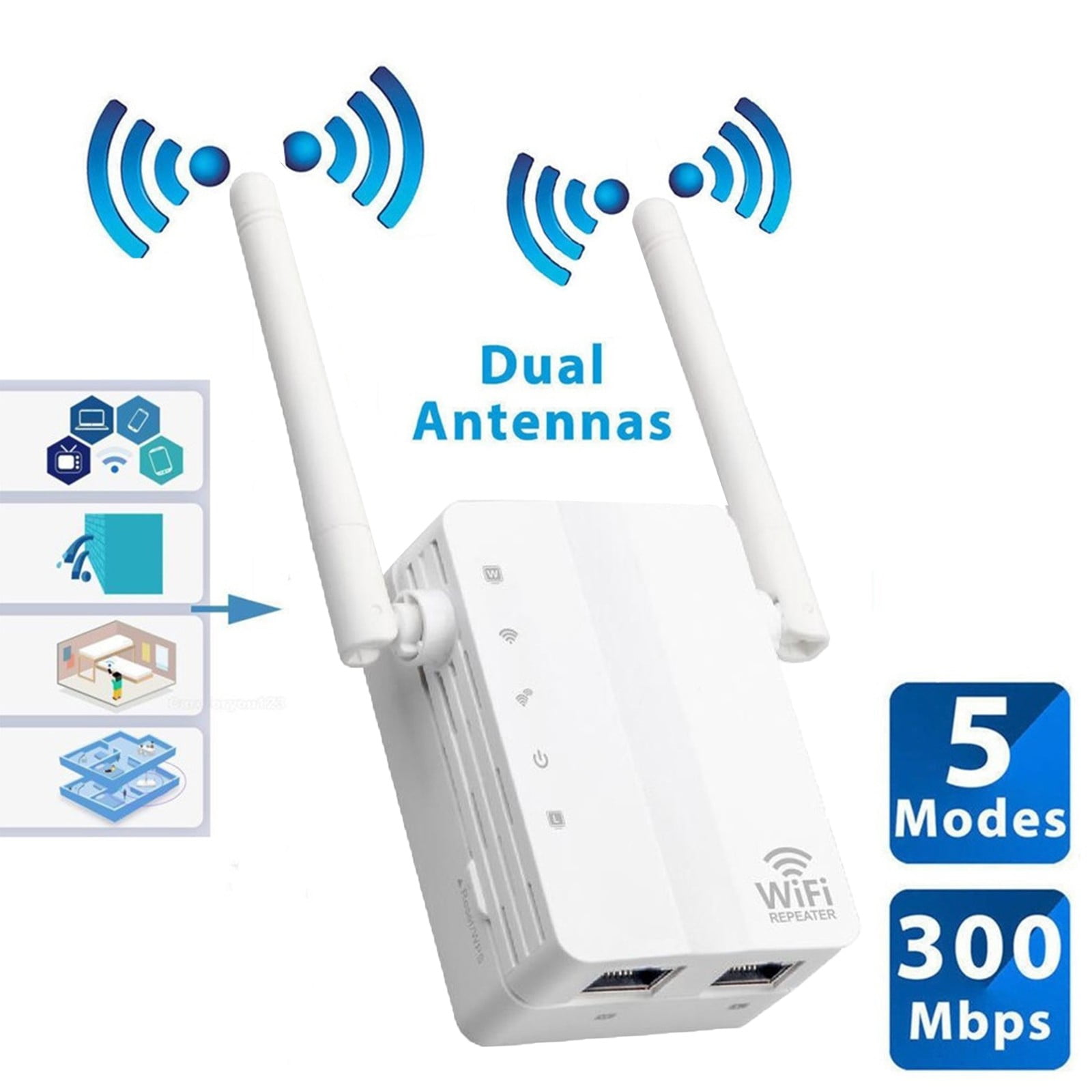Jacenvly WiFi Extender, 2024 WiFi Booster 300Mbps Dual Band (5GHz/2 ...