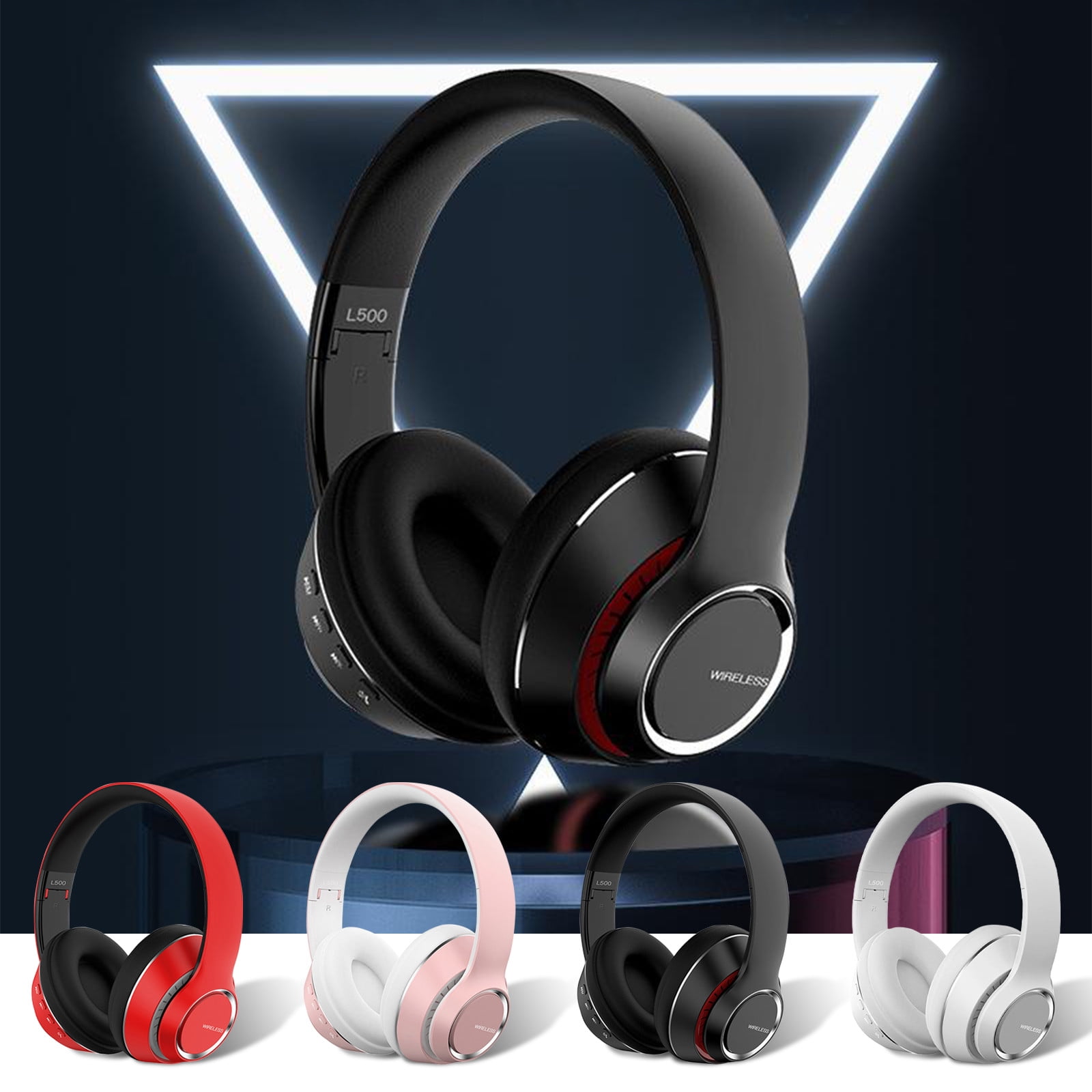 Jacenvly Wireless Bluetooth Headset Wireless Heavy Bass Cancelling ...