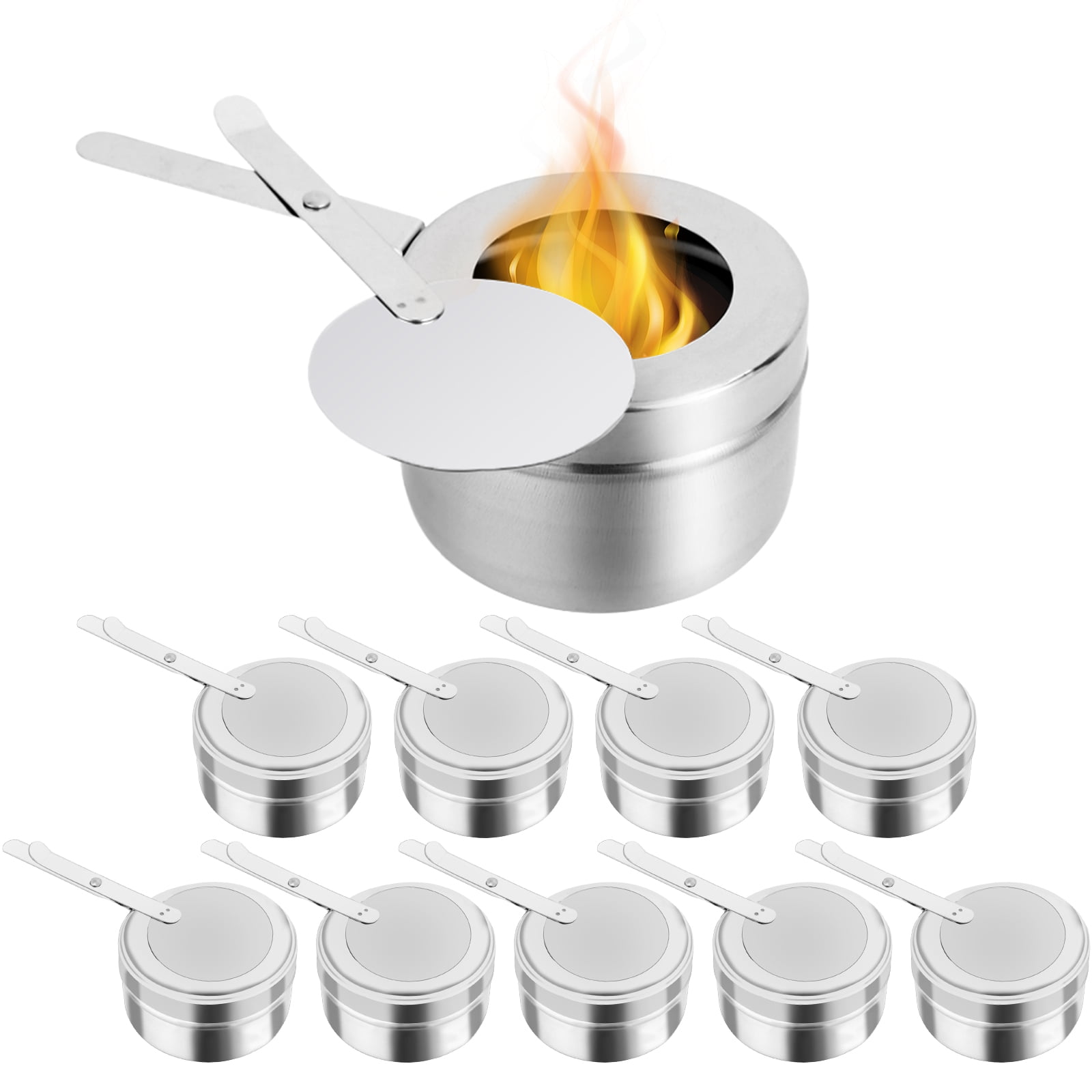 Jacgood 10 Pack Chafing Fuel Holder,Stainless Steel Dish Fuel Holder ...