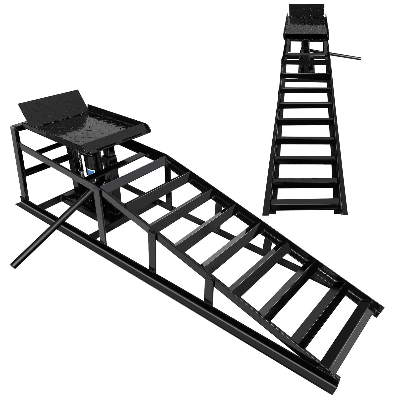 Jacgood 2 Pack 11000lbs Hydraulic Car Ramps, Heavy Duty Hydraulic ...