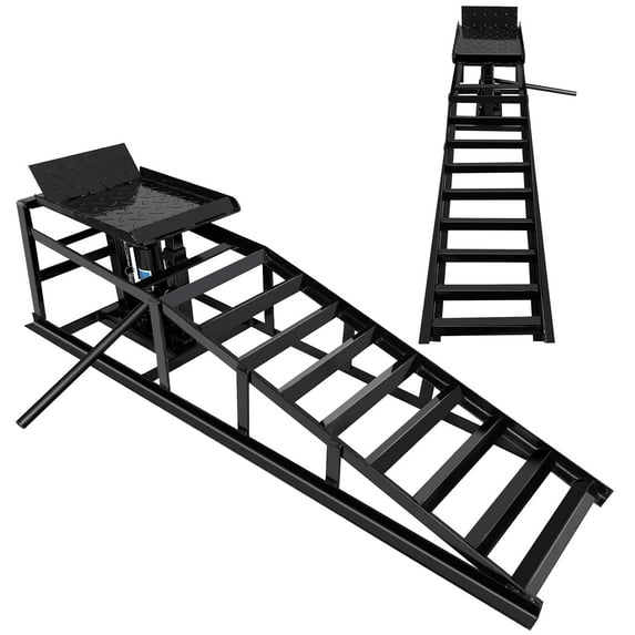 Jacgood 2 Pack 11000lbs Hydraulic Car Ramps, Heavy Duty Hydraulic ...