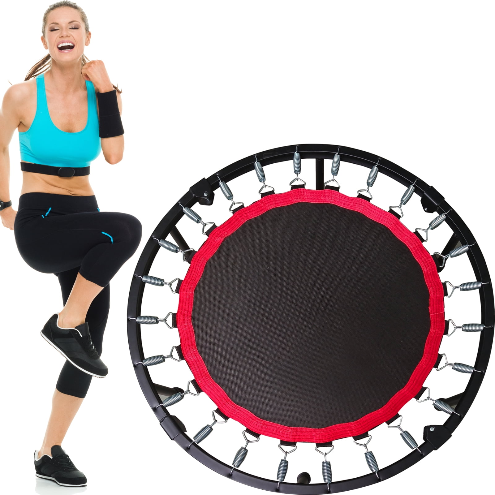 Jacgood 36" Exercise Mini Trampoline, Foldable Rebounder Mini ...
