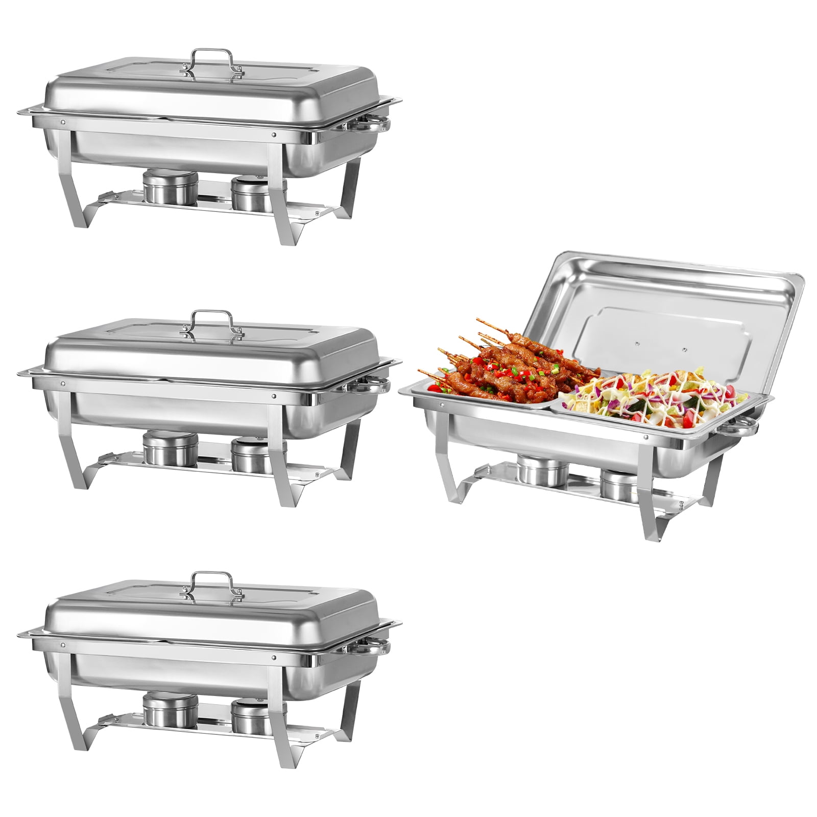 Jacgood 4 Packs Chafing Dish Buffet Set Half Size Stainless Steel ...