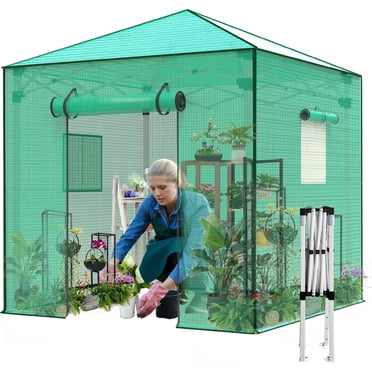 EAGLE PEAK 8x6ft Portable Walk-in Greenhouse Instant Pop-up Indoor ...
