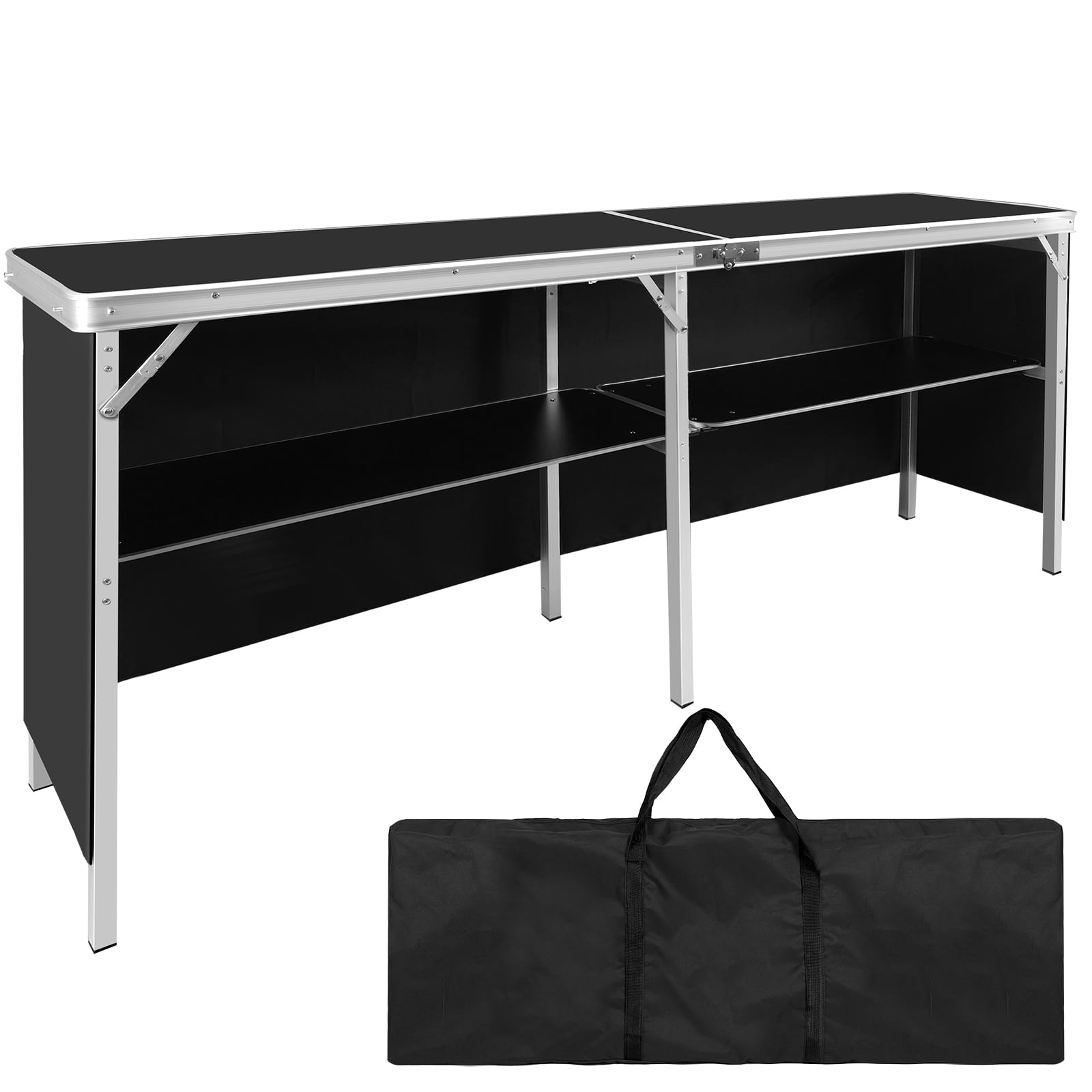 Jacgood 78“ Folding Portable Bar Table, Tradeshow Podium Table for ...
