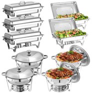Ktaxon 8 Pack Oval Chafing Dish for Buffet, 6 Quart Stainless Steel ...