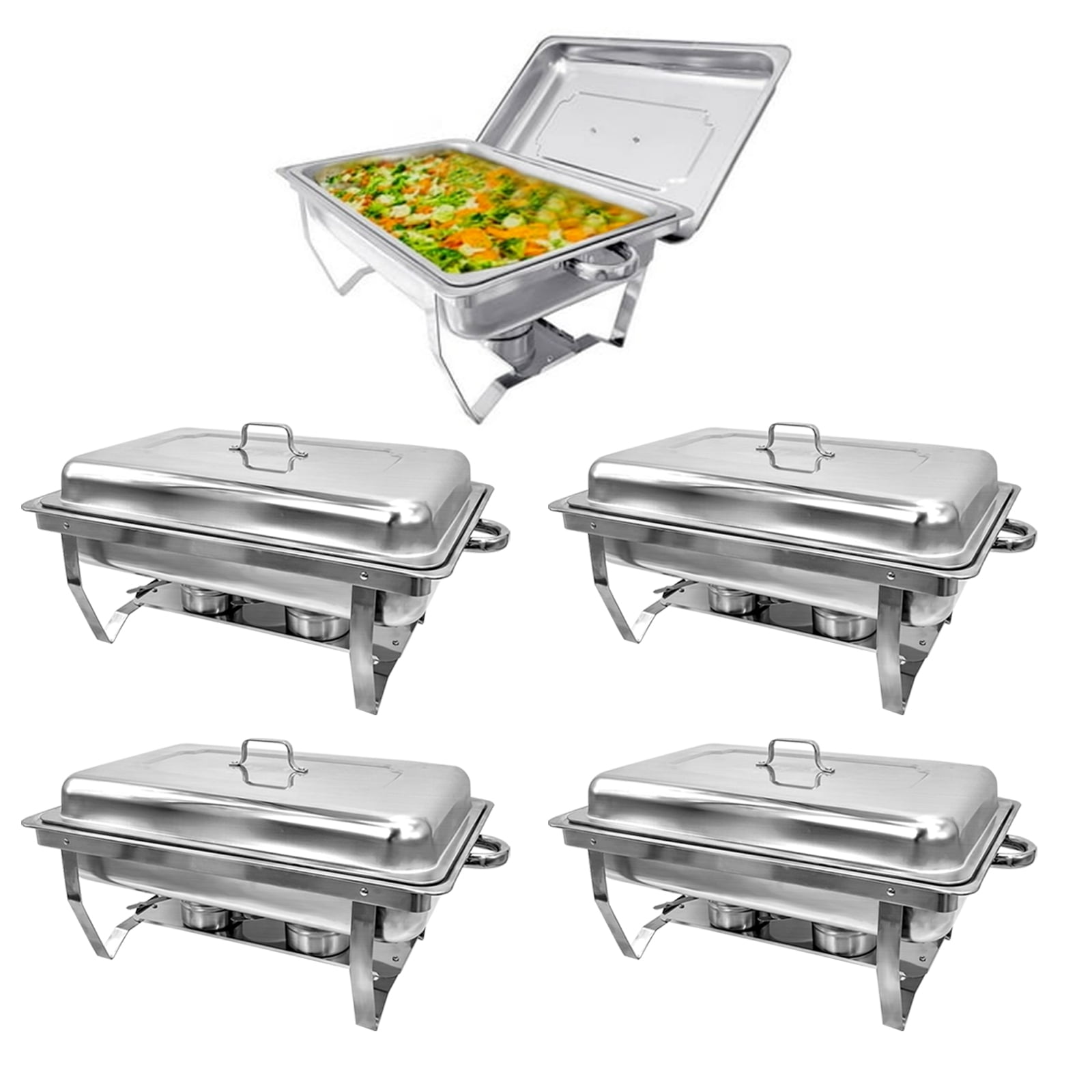 Jacgood Chafing Dish 8Qt Stainless Steel Chafer 5 Packs Full Size ...