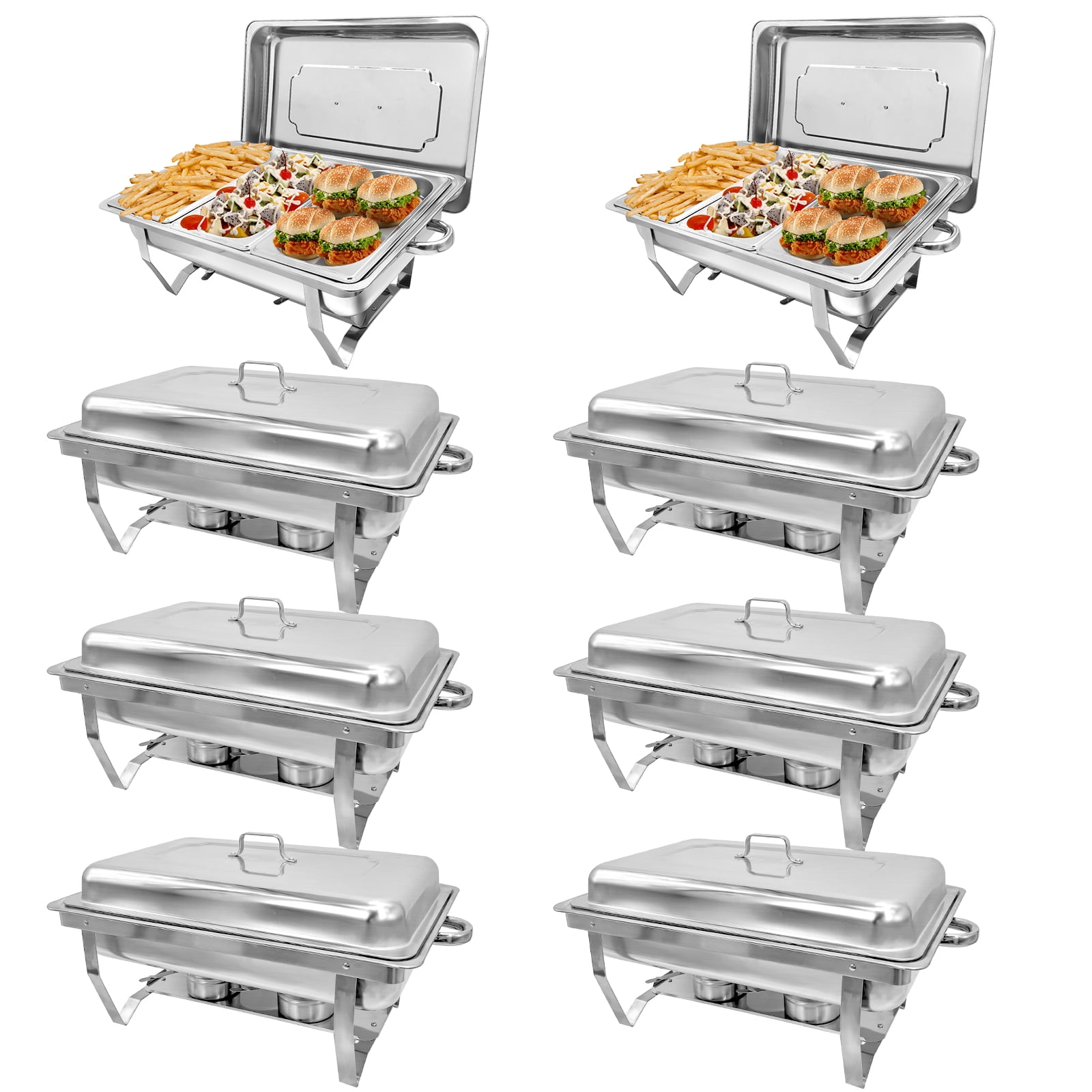 Jacgood Chafing Dish Buffet Chafer Set 8 Packs 8 Qt. Foldable ...