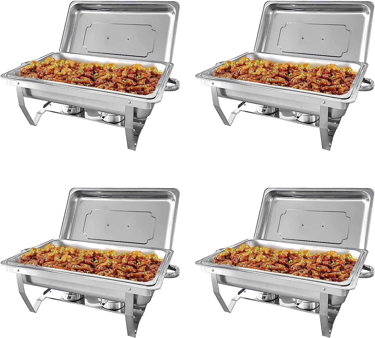 JSTUOKE 8QT Stainless Steel Full Size Chafing Dish Buffet Set, Large ...