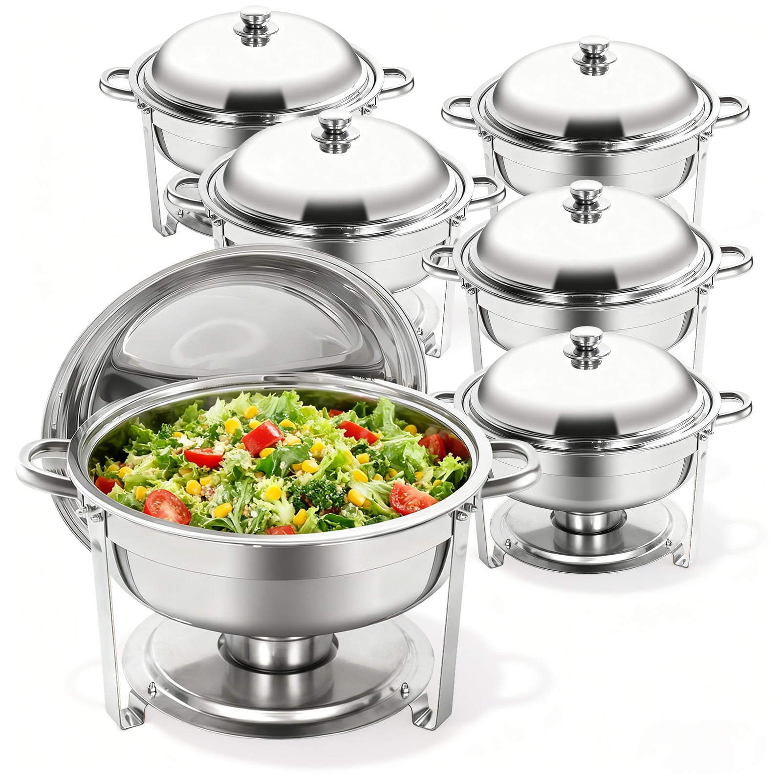 Jacgood Chafing Dishes for Buffet Set, 6 Pack Chafers for Catering ...