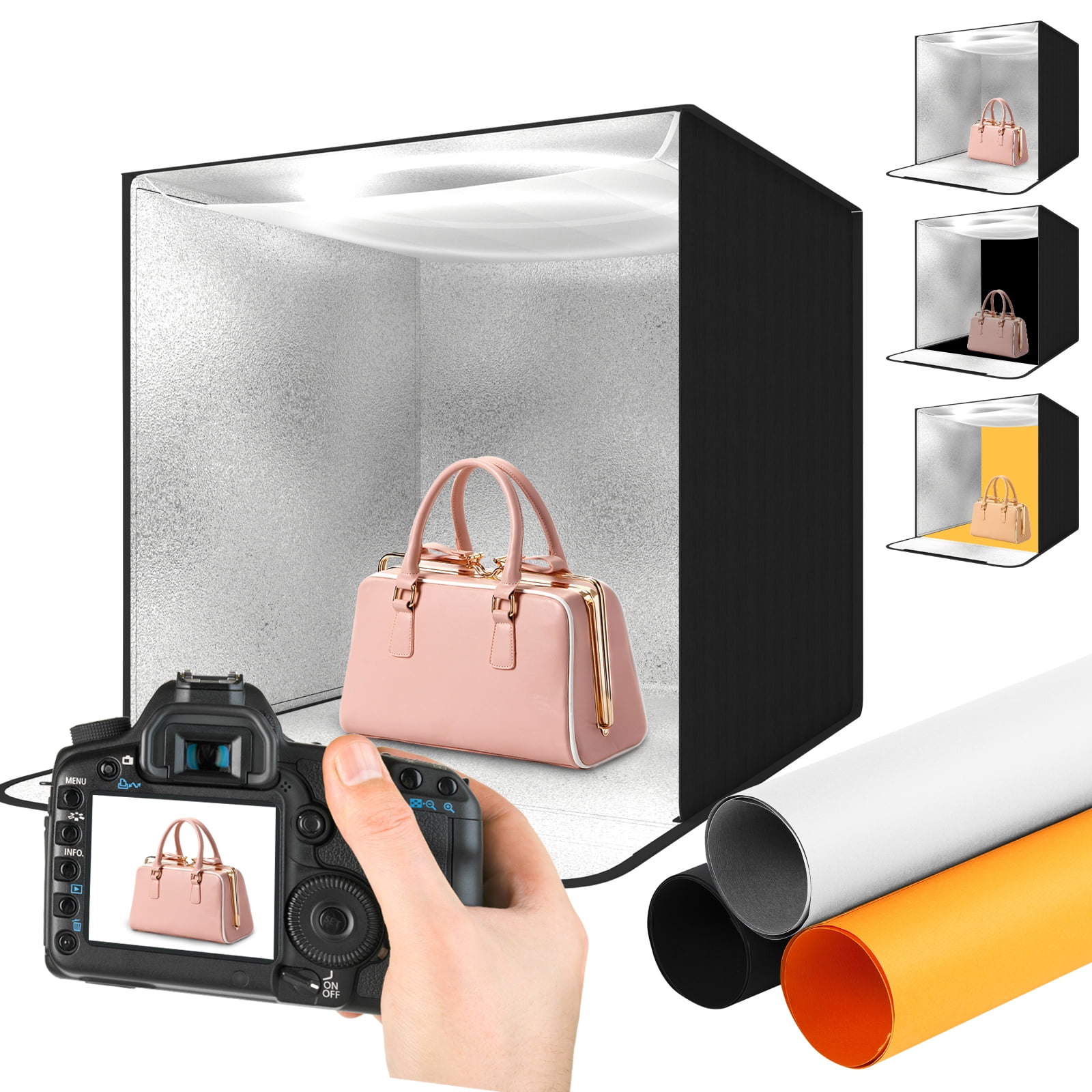 Jacgood Light Box Photography,24x24 inch Portable Photo Studio Box with ...
