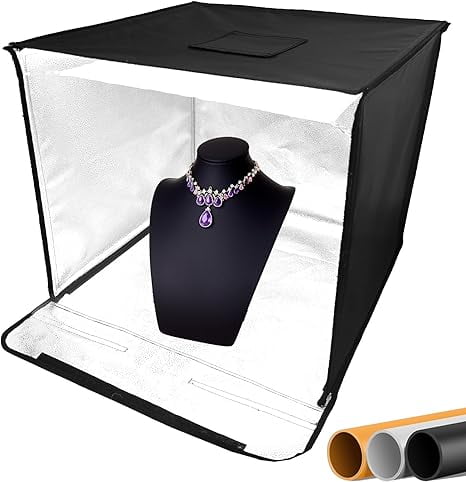Jacgood Light Box Photography,24x24 inch Portable Photo Studio Box with ...