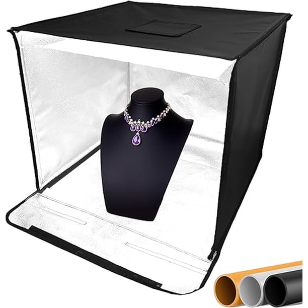 Jacgood Light Box Photography,24x24 inch Portable Photo Studio Box with ...