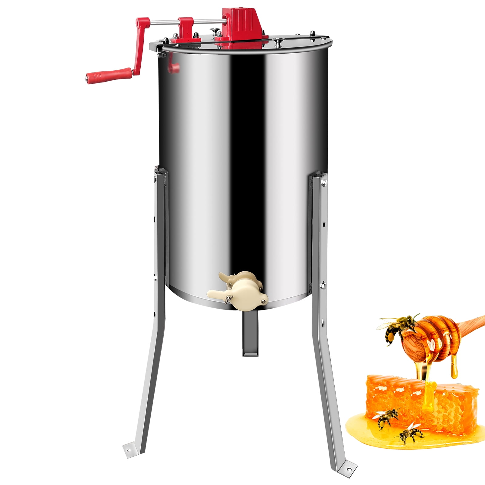 Jacgood Manual Honey Extractor Beekeeping Equipment 4 Frames Stainless ...