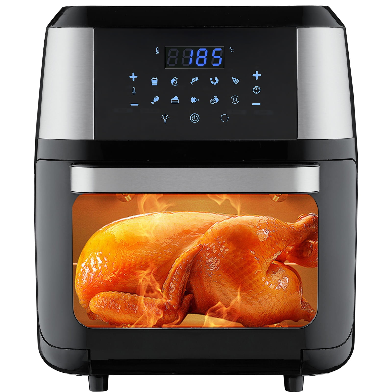 Jacgood XL 13 Quart 1800W Electric Air Fryer, 10-in-1 Functions with ...