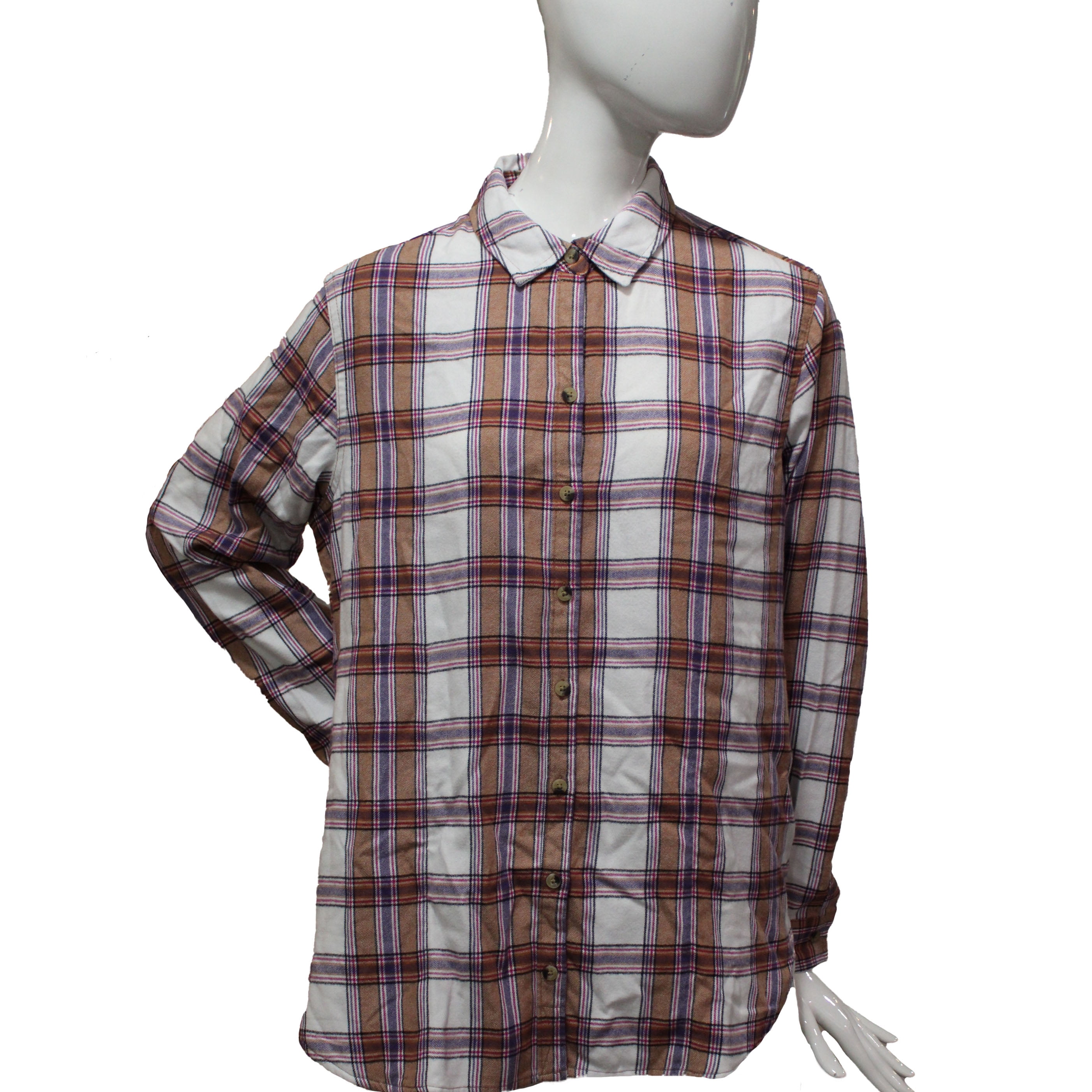 Jachs Girlfriend Ladies' Size X-Small, Cozy Long Sleeve Flannel Top ...