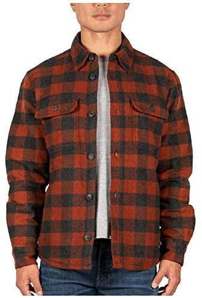 Jachs Men's Quilted Shirt Jacket (Red/Black, X-Large) - Walmart.com