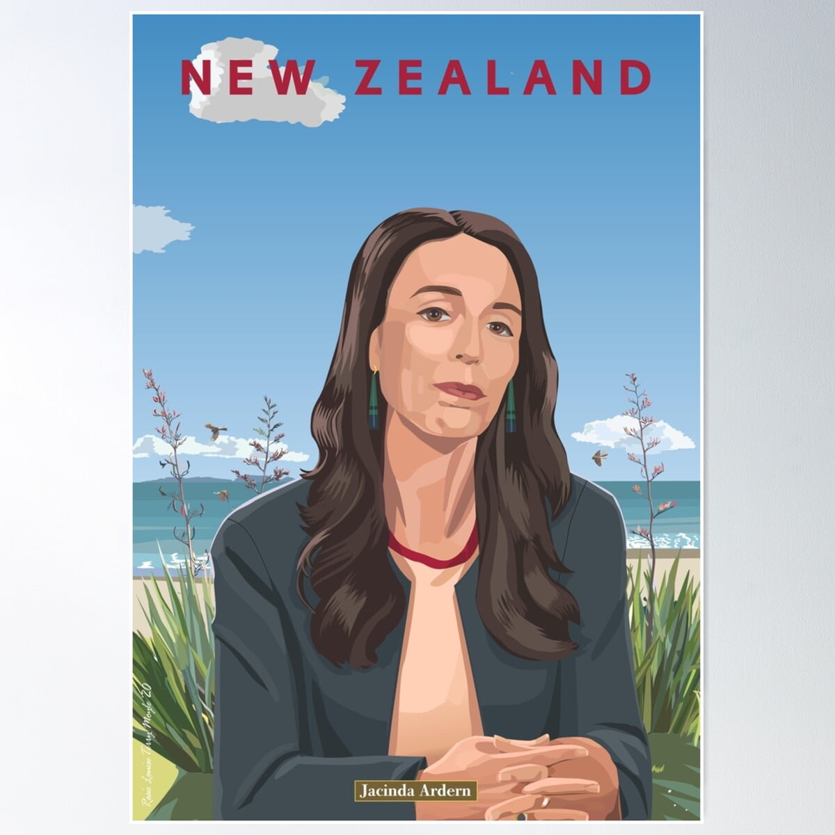 Jacinda Ardern - New Zealand'S Iconic Prime Minister Poster Wall Art ...