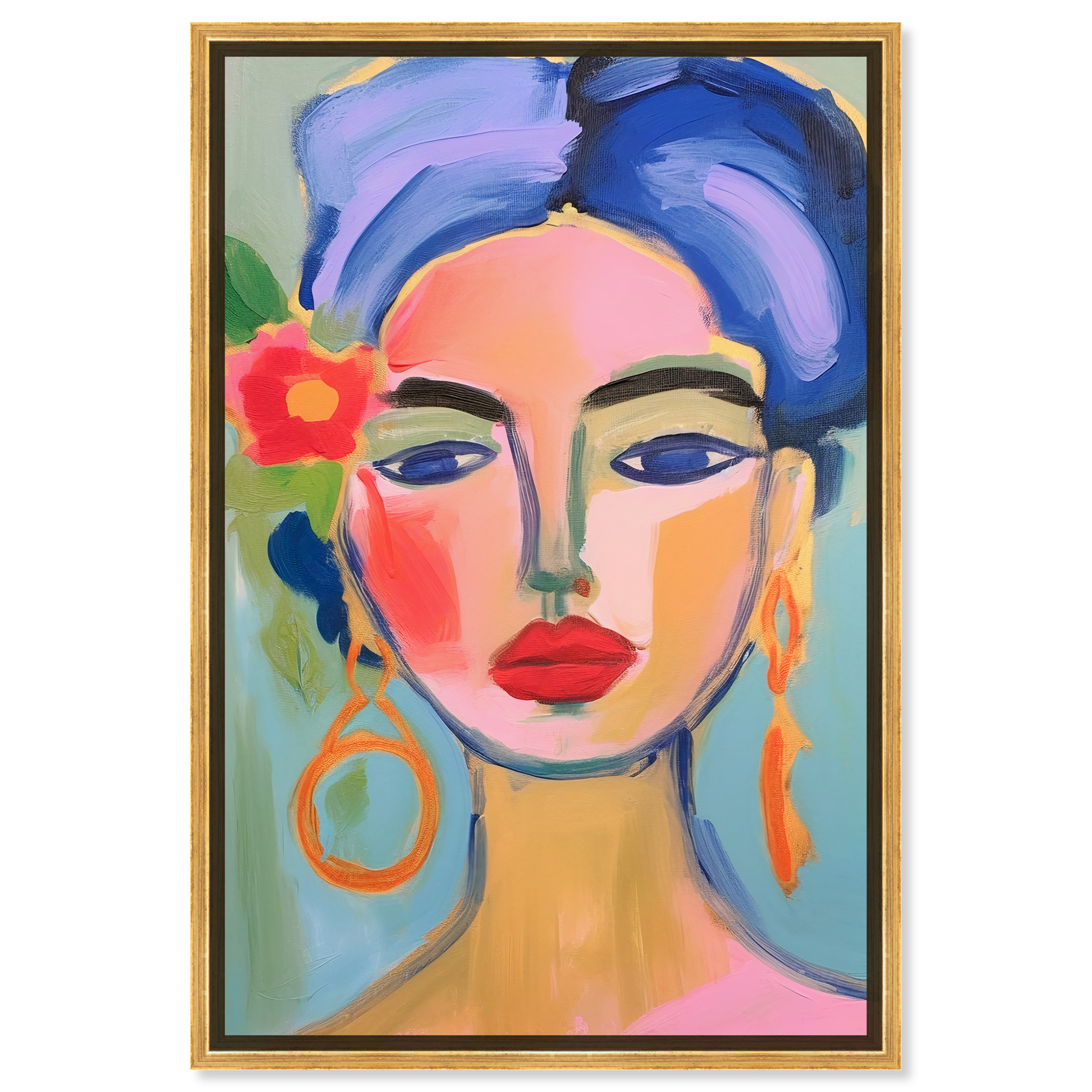 Jacinta's Hair With Flowers Beach Life Inspired Pastel Color Canvas ...