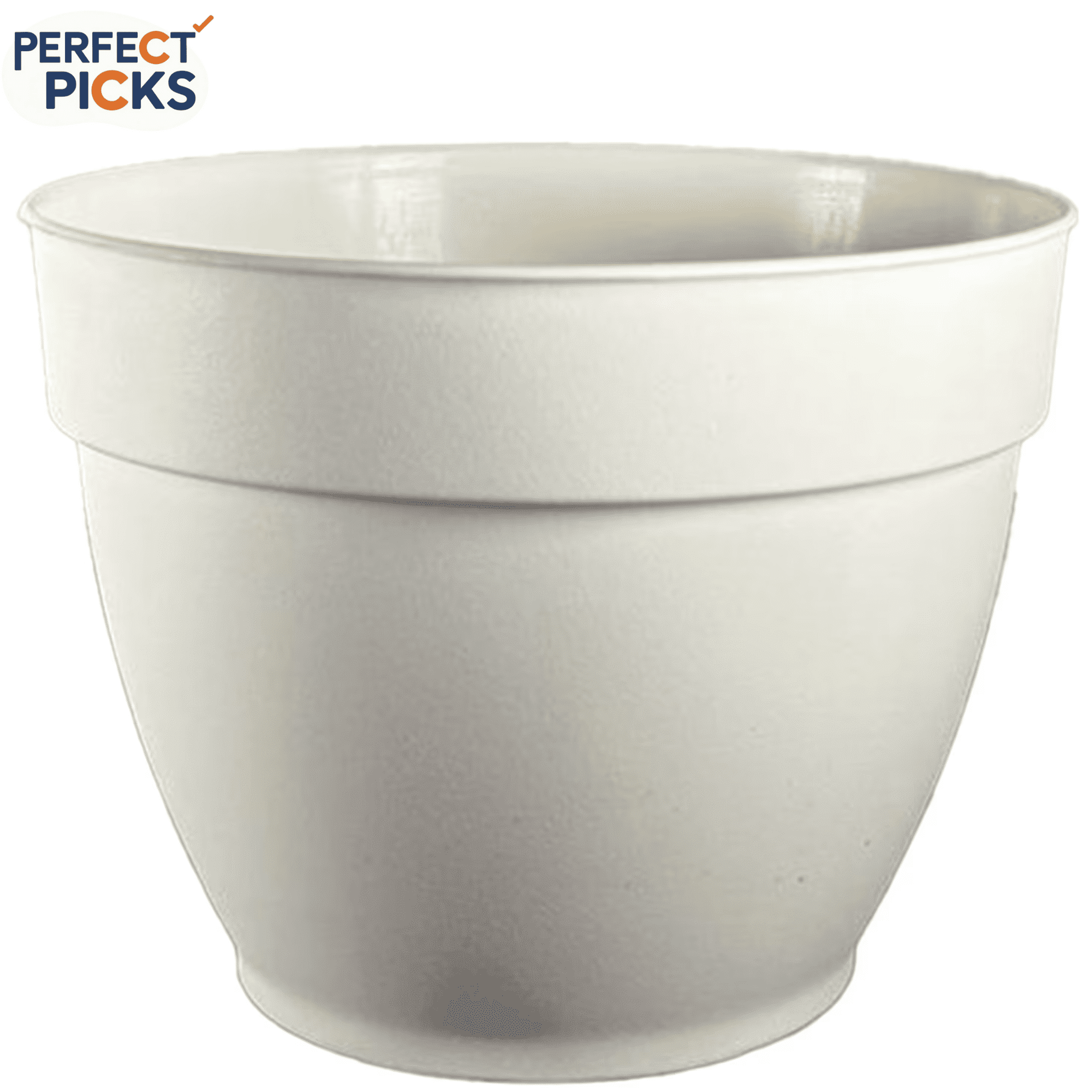 Jacinto Recycled Plastic Planter, 6 inch Opening Diameter, Cream Color ...