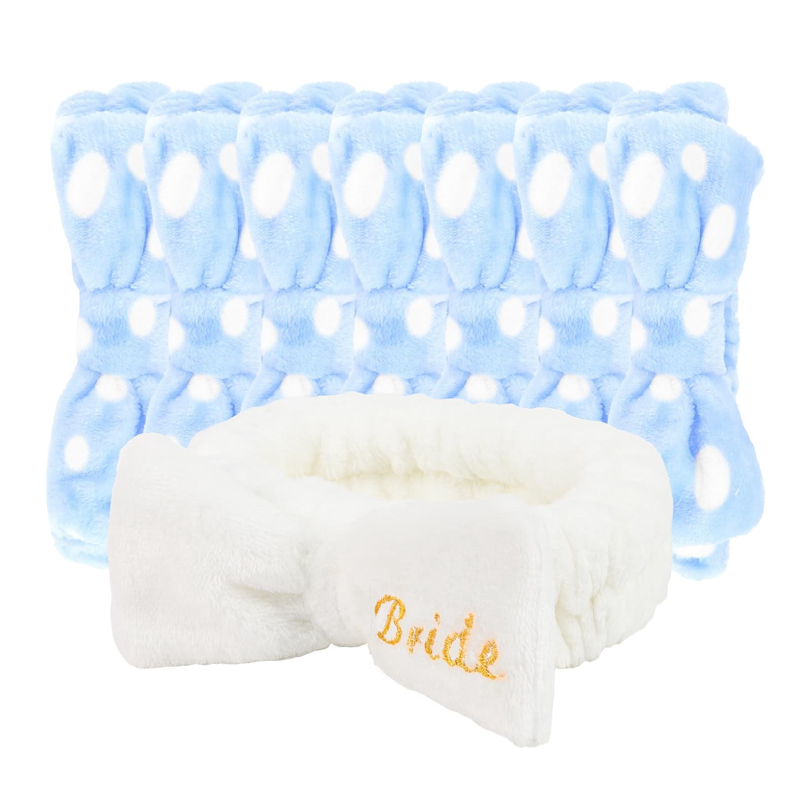 Jaciya Spa Makeup Headband for Washing Face White Bride Headband Blue ...