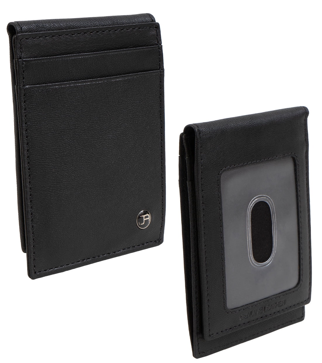 Jack Abrahams Mens Genuine Goat Nappa Leather Slim Bi-Fold Card Holder ...