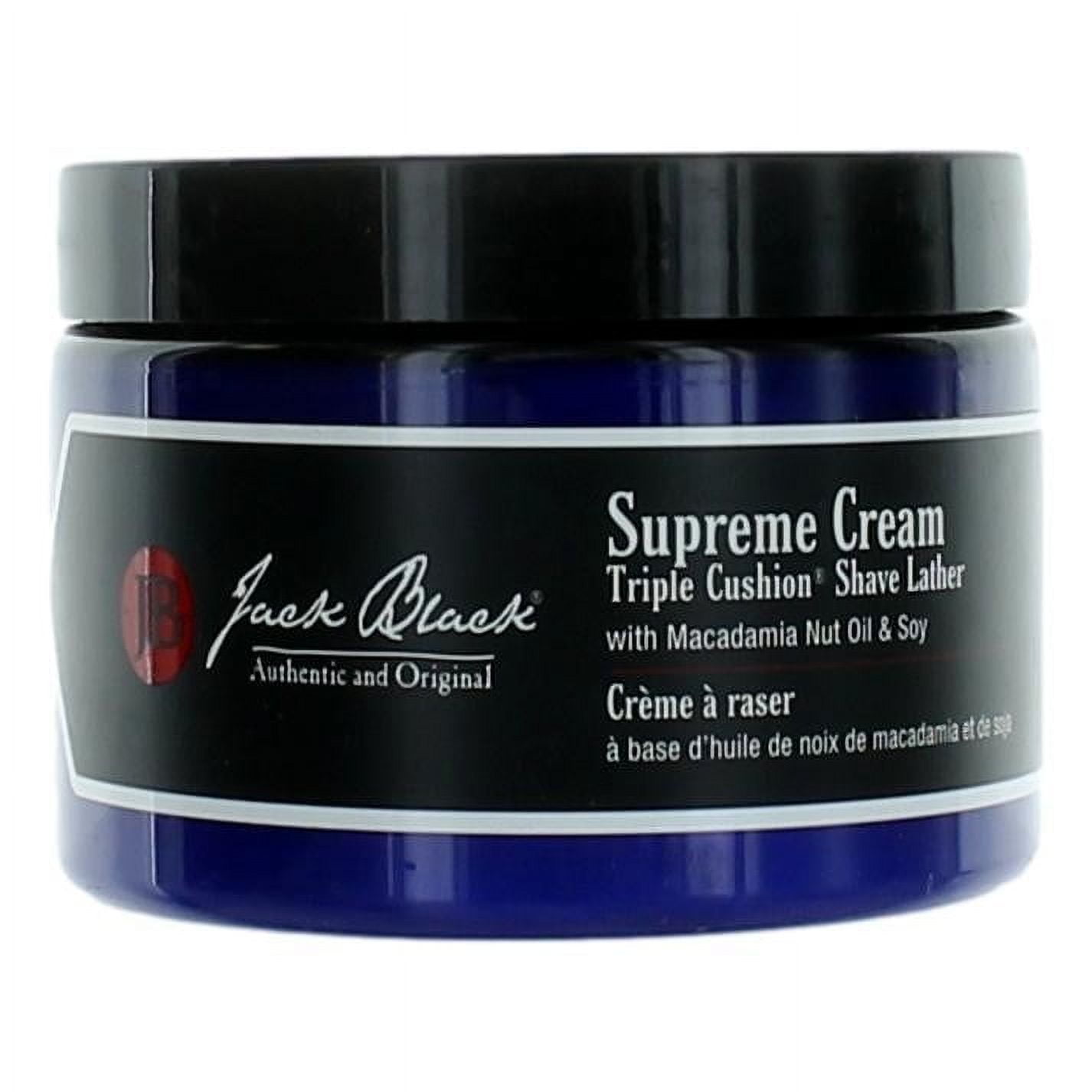 Jack Black Supreme Cream Shave Lather 9.5 oz - With Macademia Oil and ...