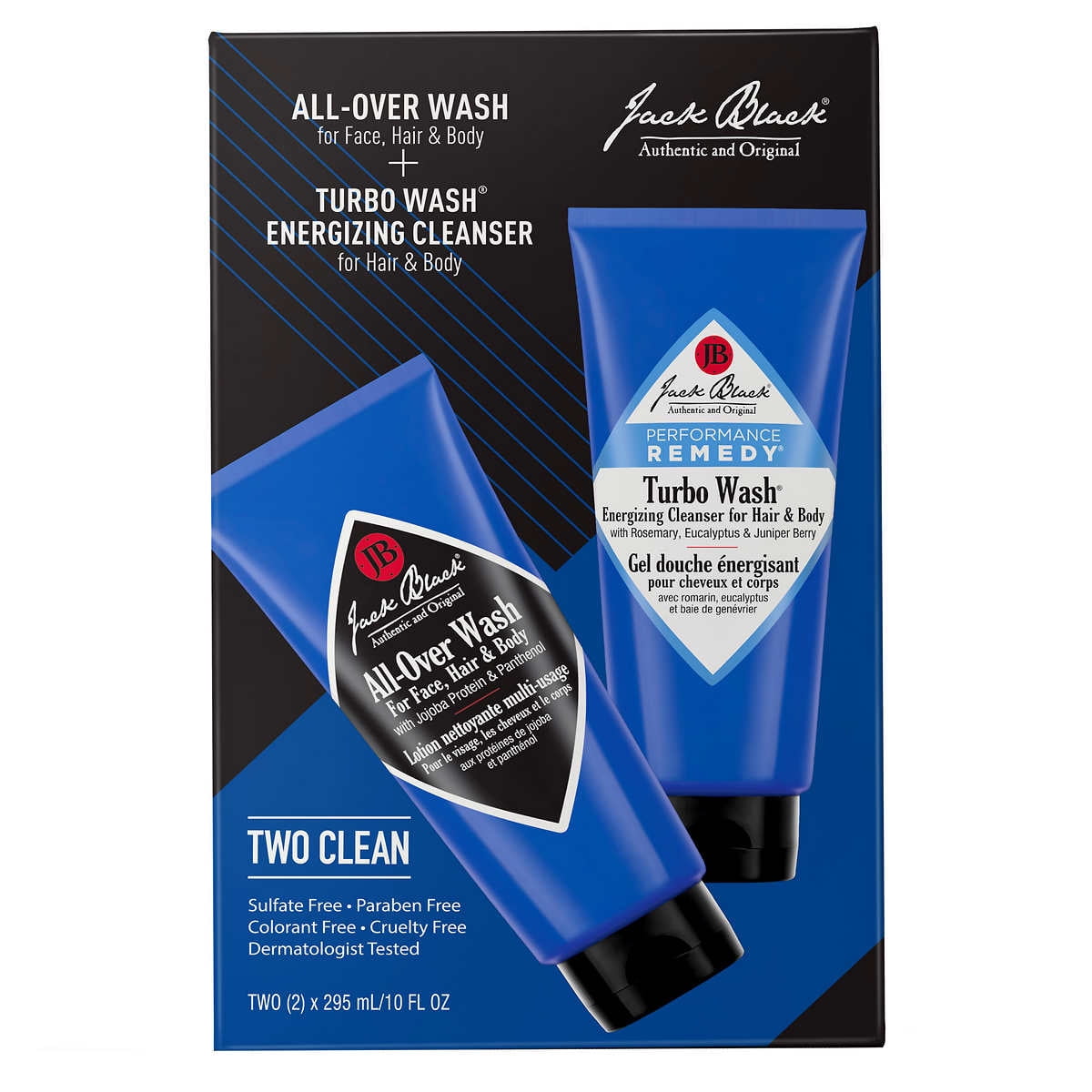 Jack Black Two Clean: 1 - 10 Ounce Turbo Wash & 1 - 10 Ounce All Over ...