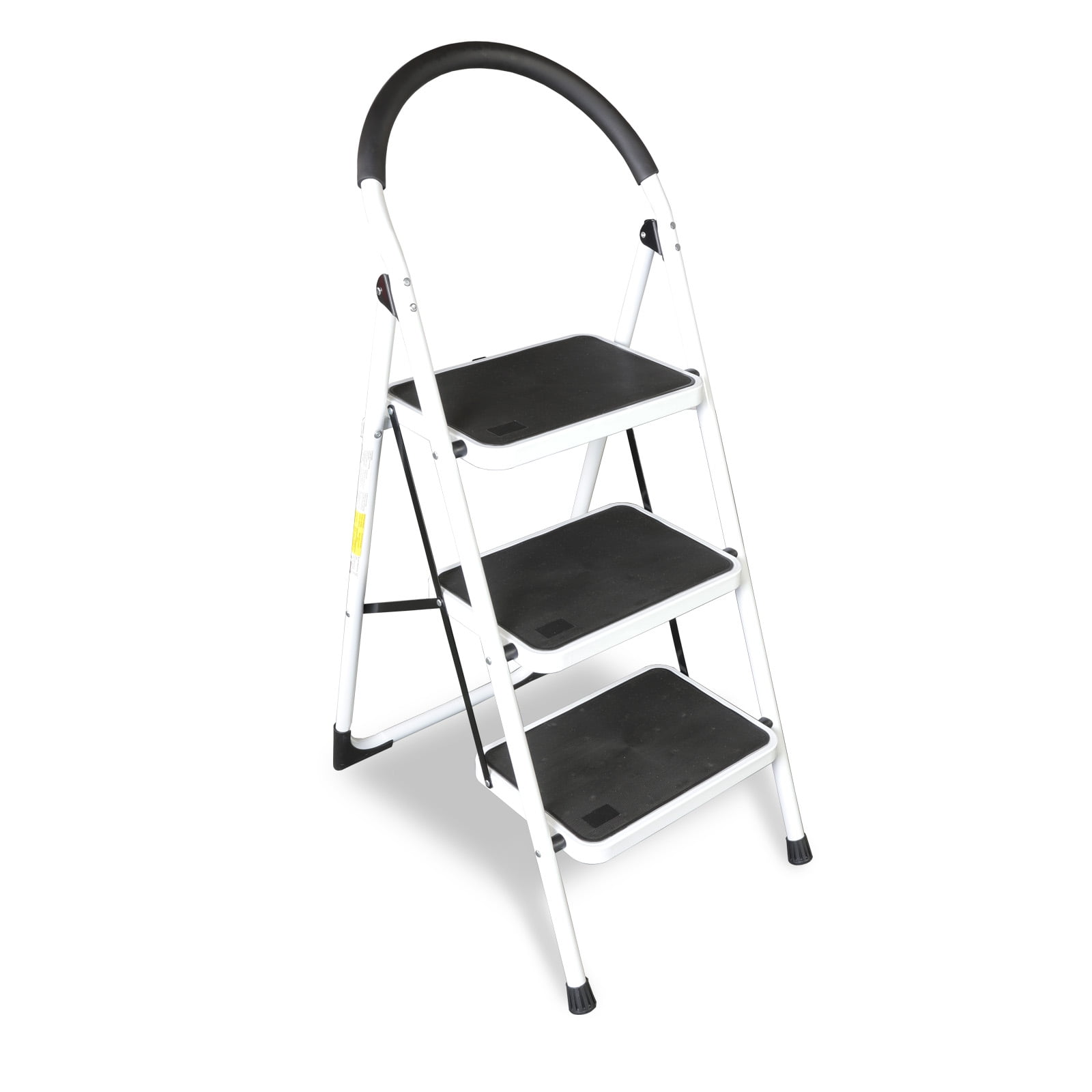 JACK BOSS 3-Step Ladder Portable Folding Step Stool with Wide Anti-Slip ...