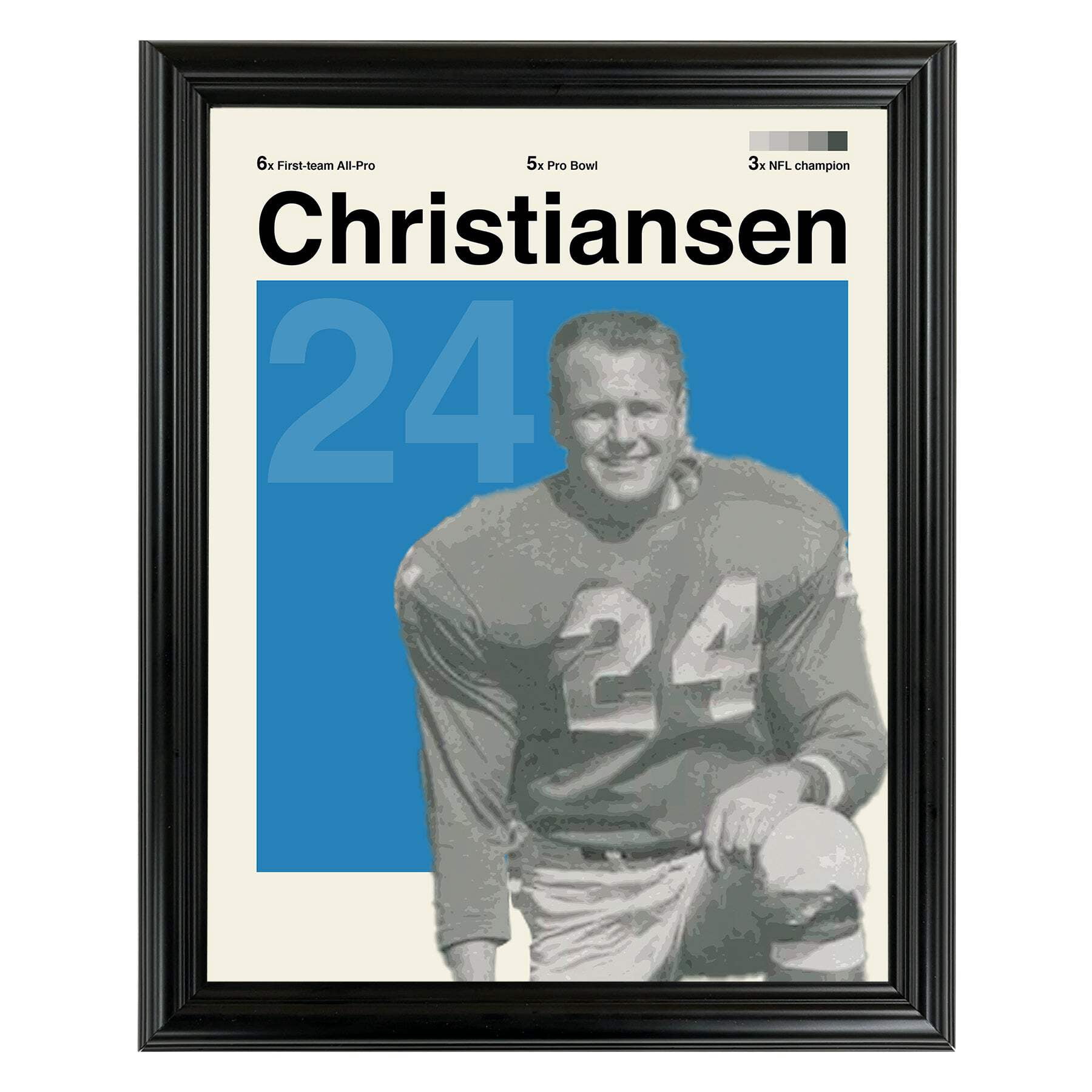 Jack Christiansen Framed Sports Art Photo by Thomas Maxwell - Walmart.com