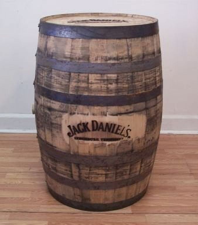 Jack Daniel’s Oak Branded Whiskey Barrel with Engraved Logo 53 gal Wine ...